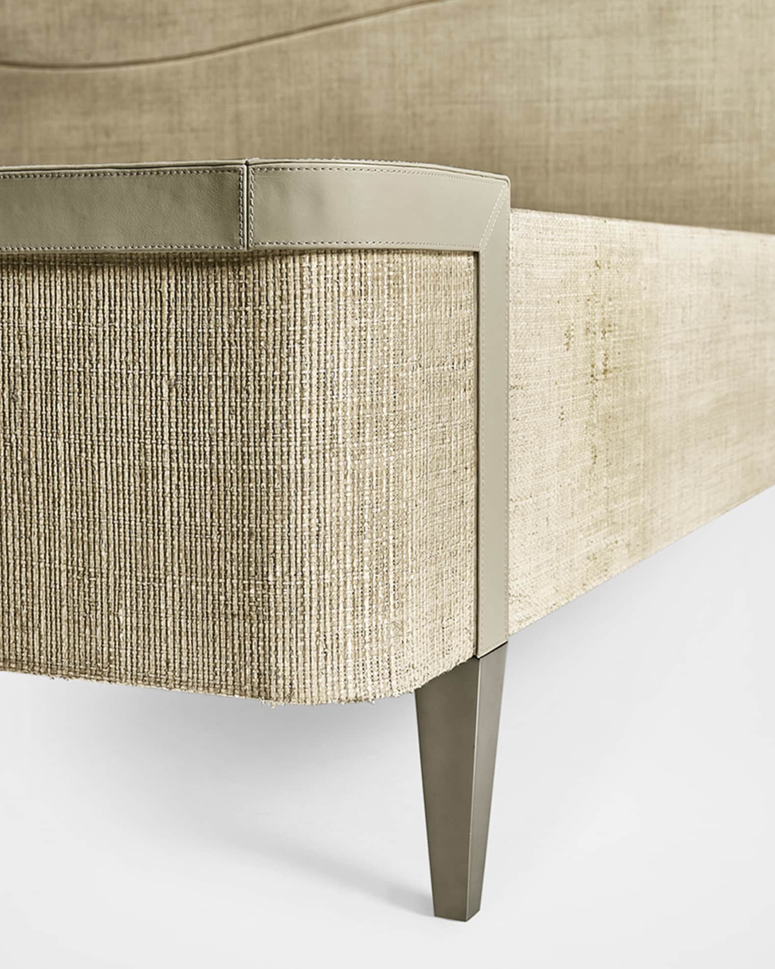 Jonathan Charles Water Seiche Woven Wave King Bed | Neiman Marcus