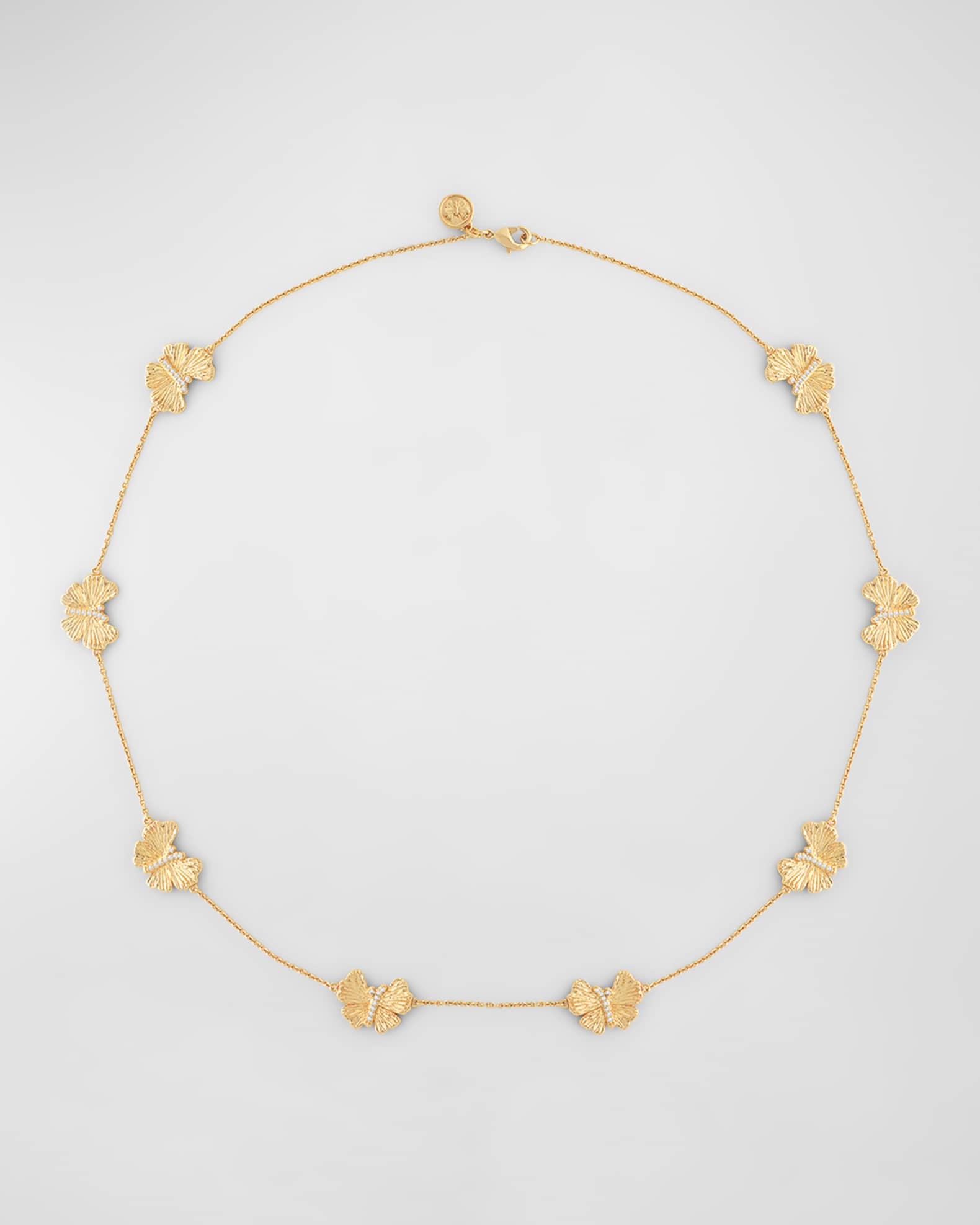 Anabel Aram Jewelry Butterfly Gold Station Necklace | Neiman Marcus