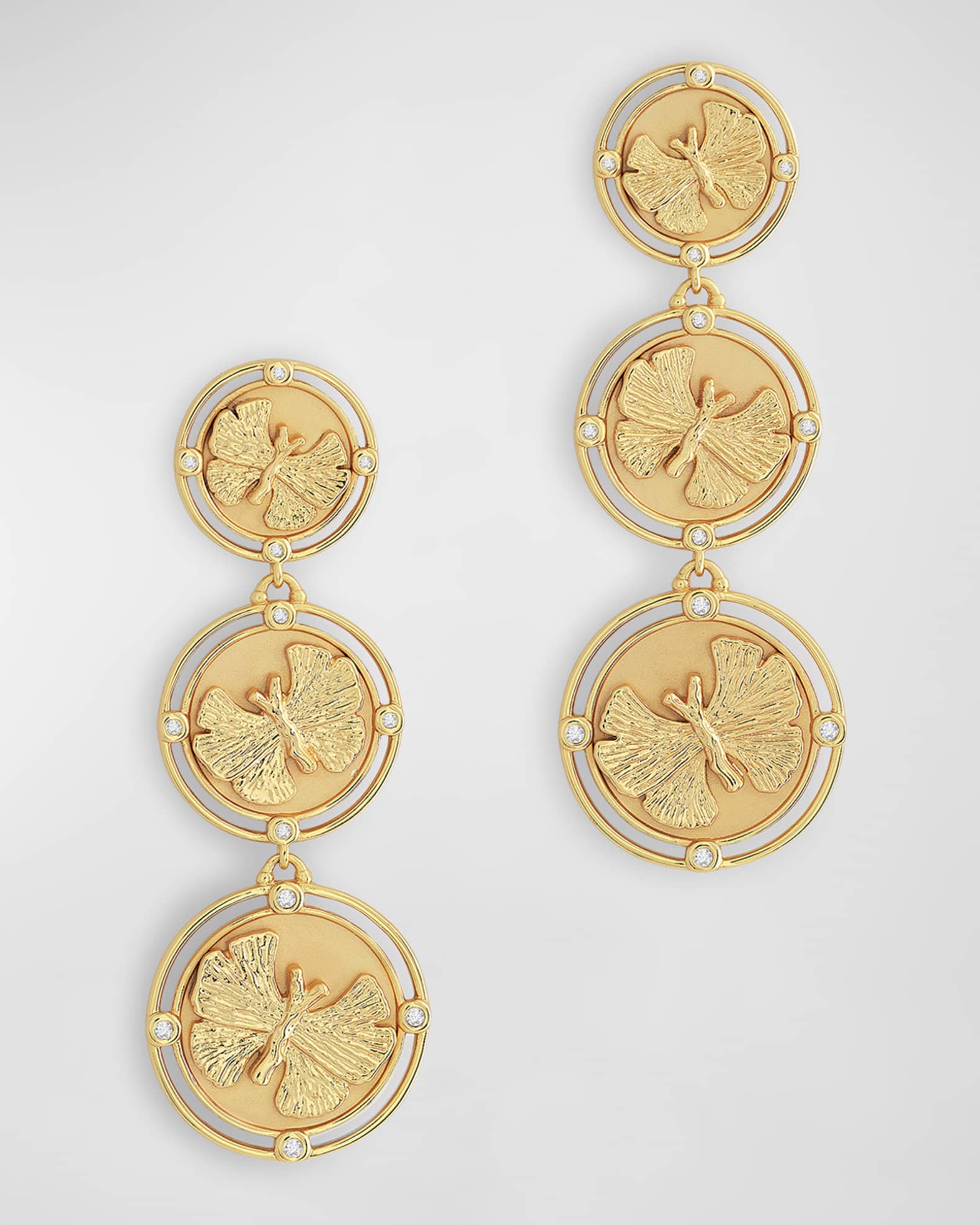 Anabel Aram Jewelry Butterfly Coin Drop Earrings | Neiman Marcus