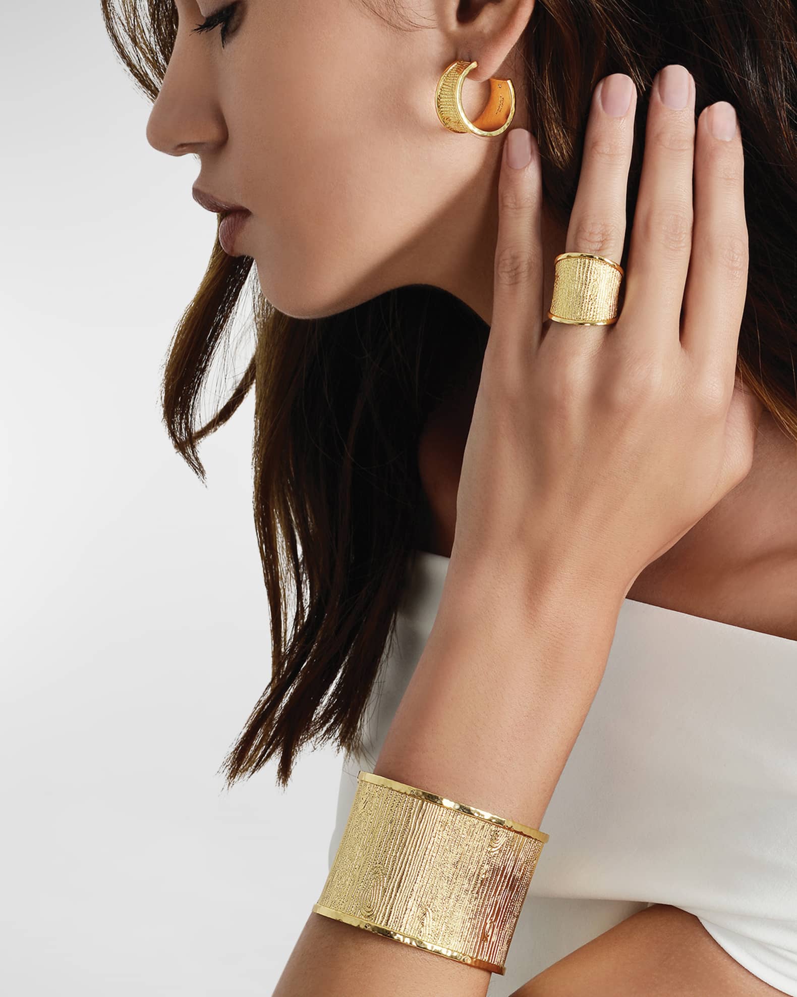 Anabel Aram Jewelry Enchanted Forest Bark Cuff | Neiman Marcus