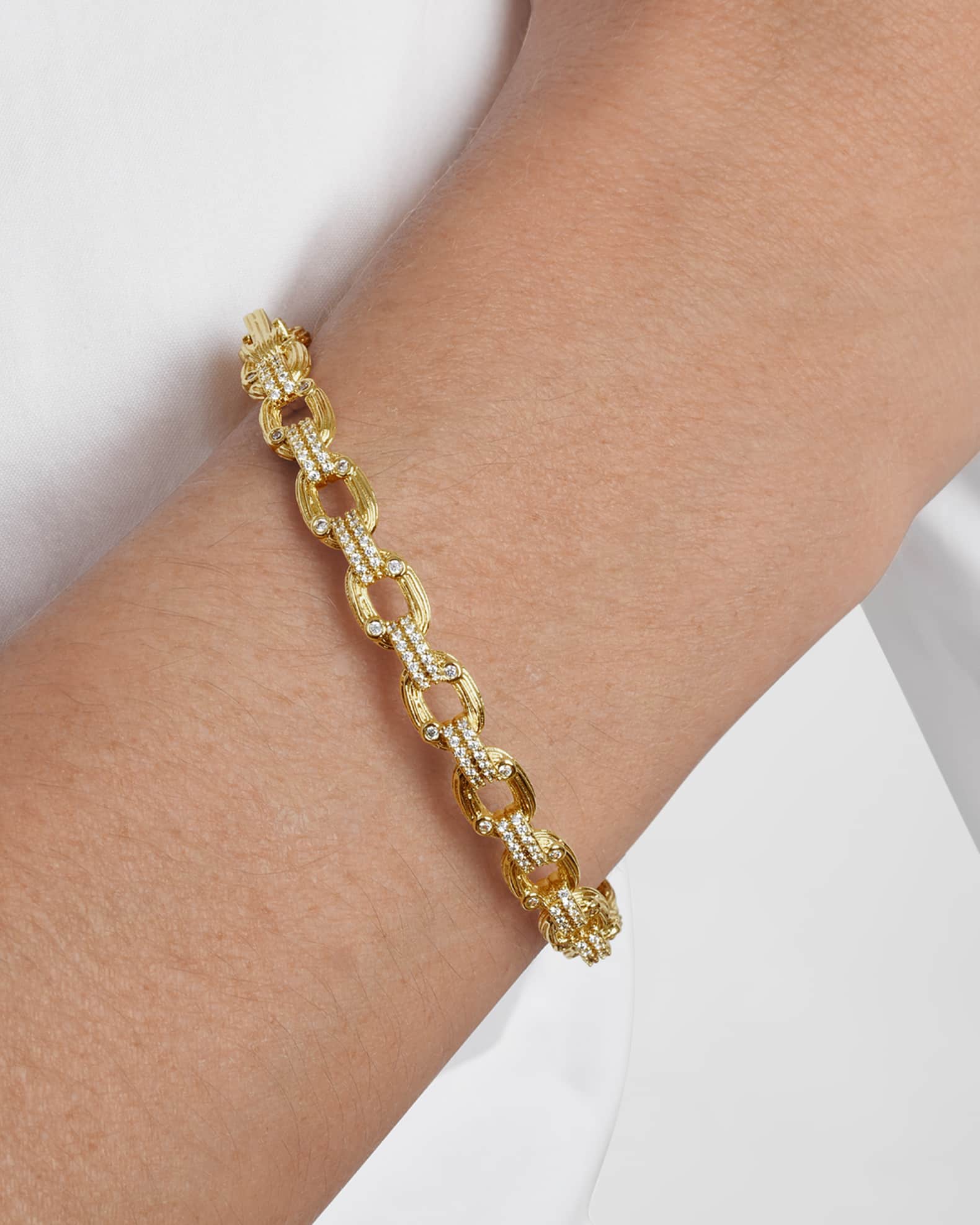 Anabel Aram Jewelry Enchanted Forest Chain Hinged Bangle | Neiman Marcus