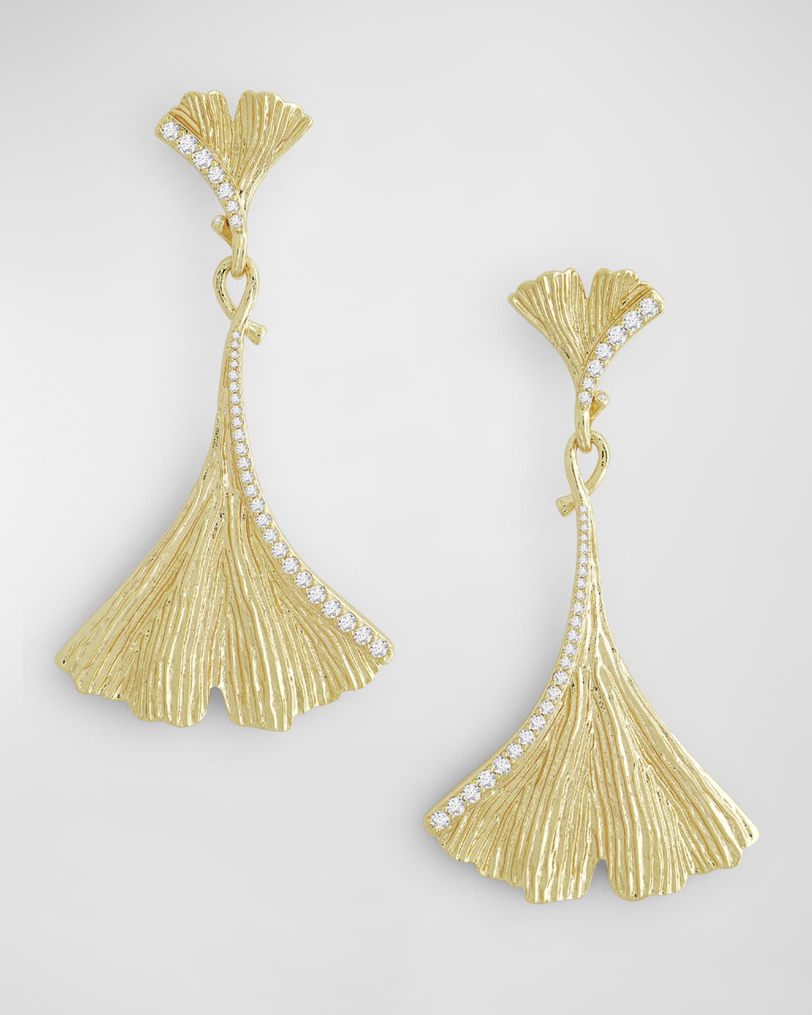 Anabel Aram Jewelry Ginkgo Large Drop Earrings | Neiman Marcus