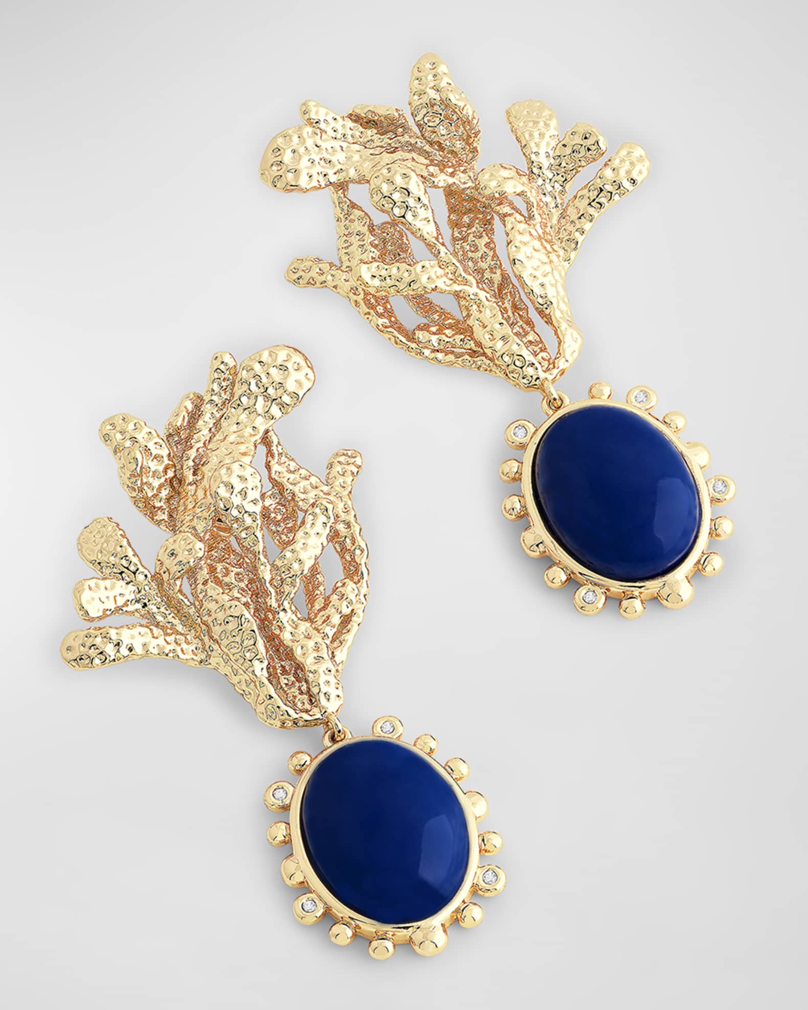 Anabel Aram Jewelry Kelp with Lapis Drop Earrings | Neiman Marcus