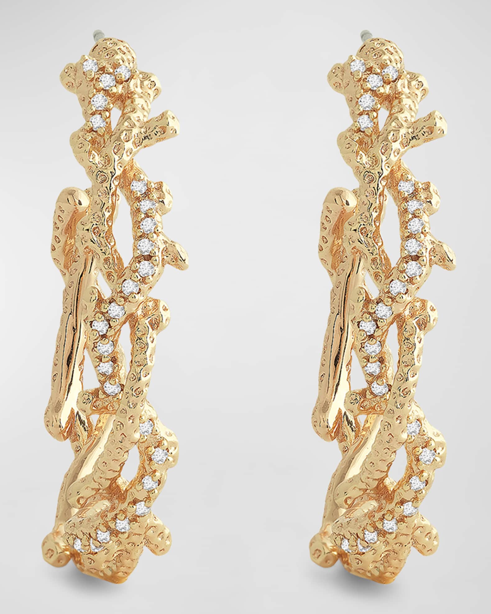 Anabel Aram Jewelry Coral Hoop Earrings Neiman Marcus