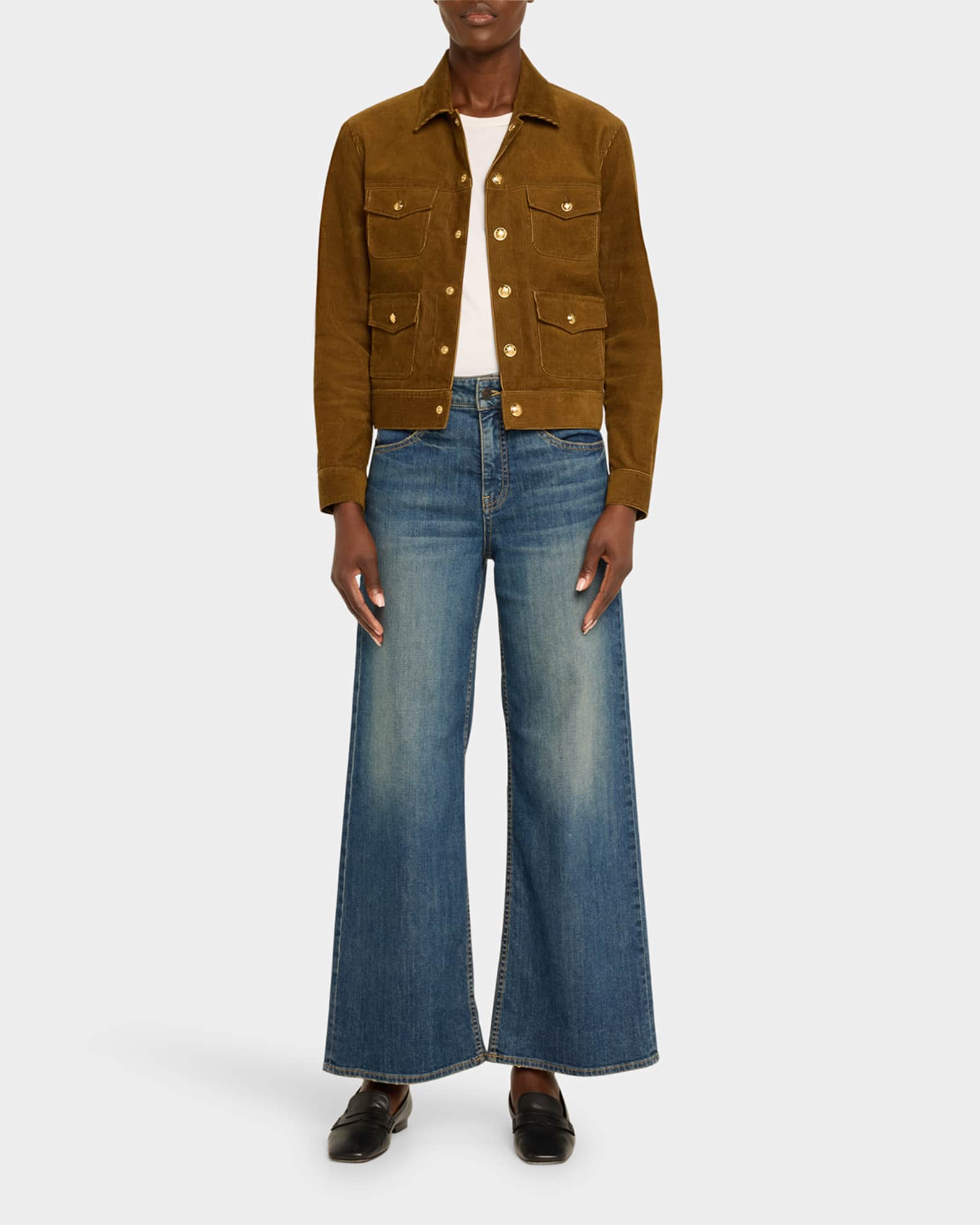 Nili Lotan Lizeth Corduroy Utility Jacket | Neiman Marcus