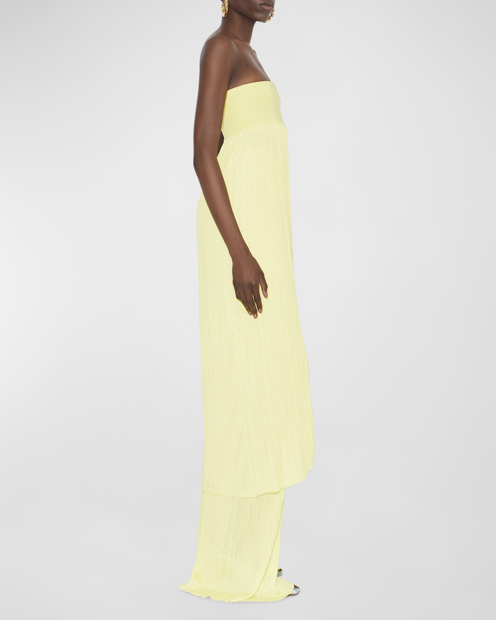 ALAIA Micro Pleat Trousers | Neiman Marcus