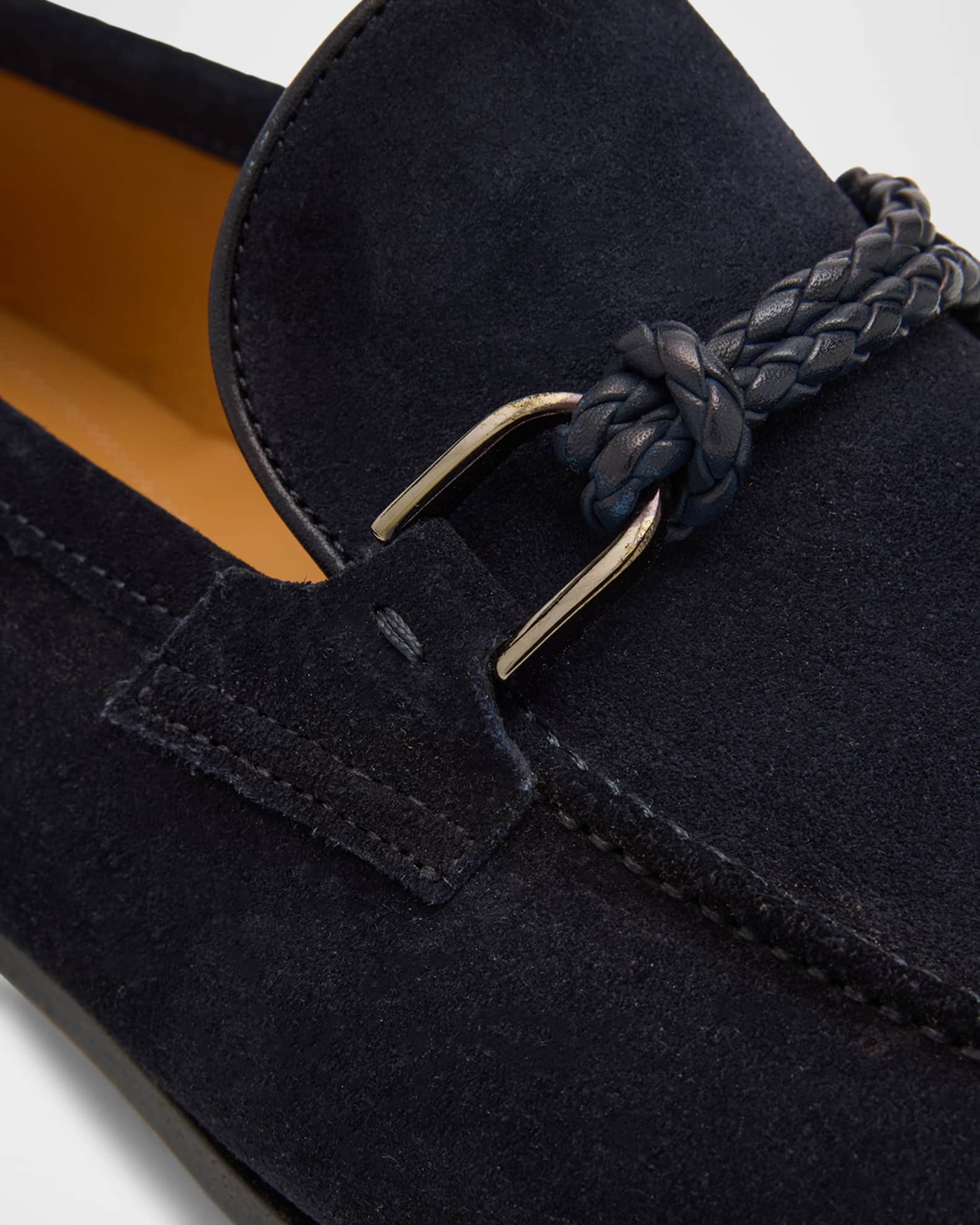 Magnanni Men's Silvano Rope Suede Bit Loafers | Neiman Marcus