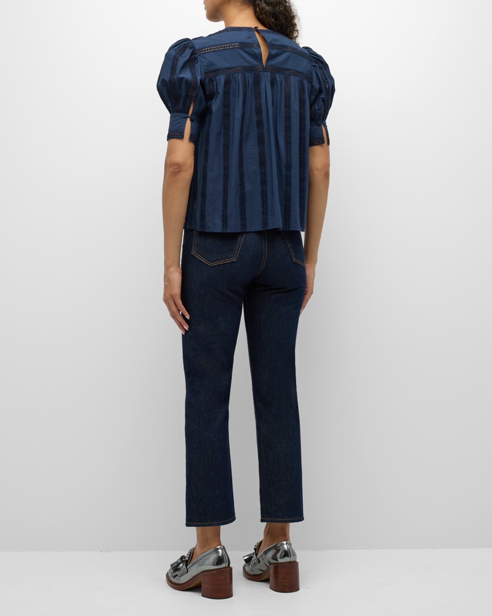 Ulla Johnson The Agnes Cropped Straight-Leg Denim Jeans | Neiman Marcus