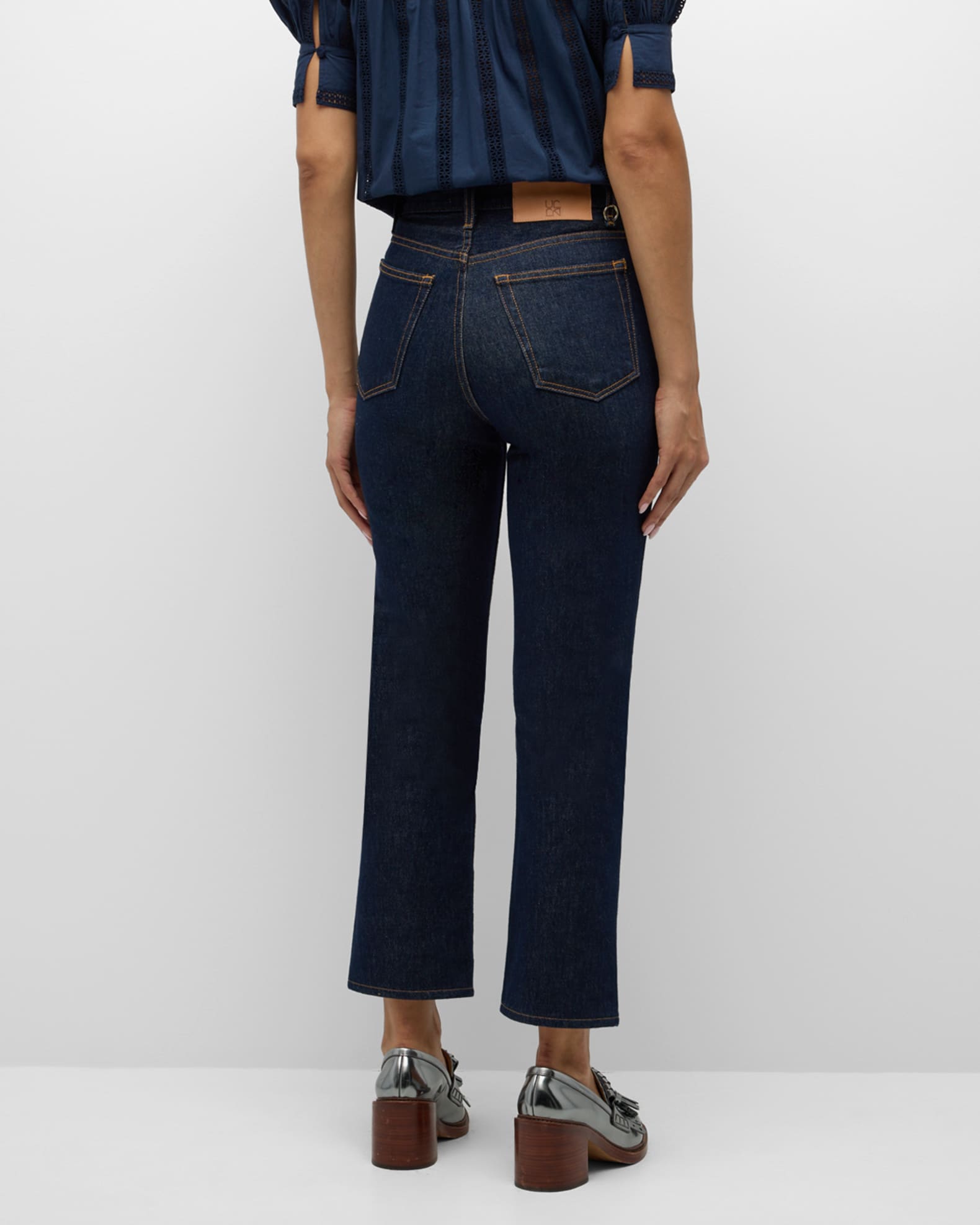 Ulla Johnson The Agnes Cropped Straight-Leg Denim Jeans | Neiman Marcus