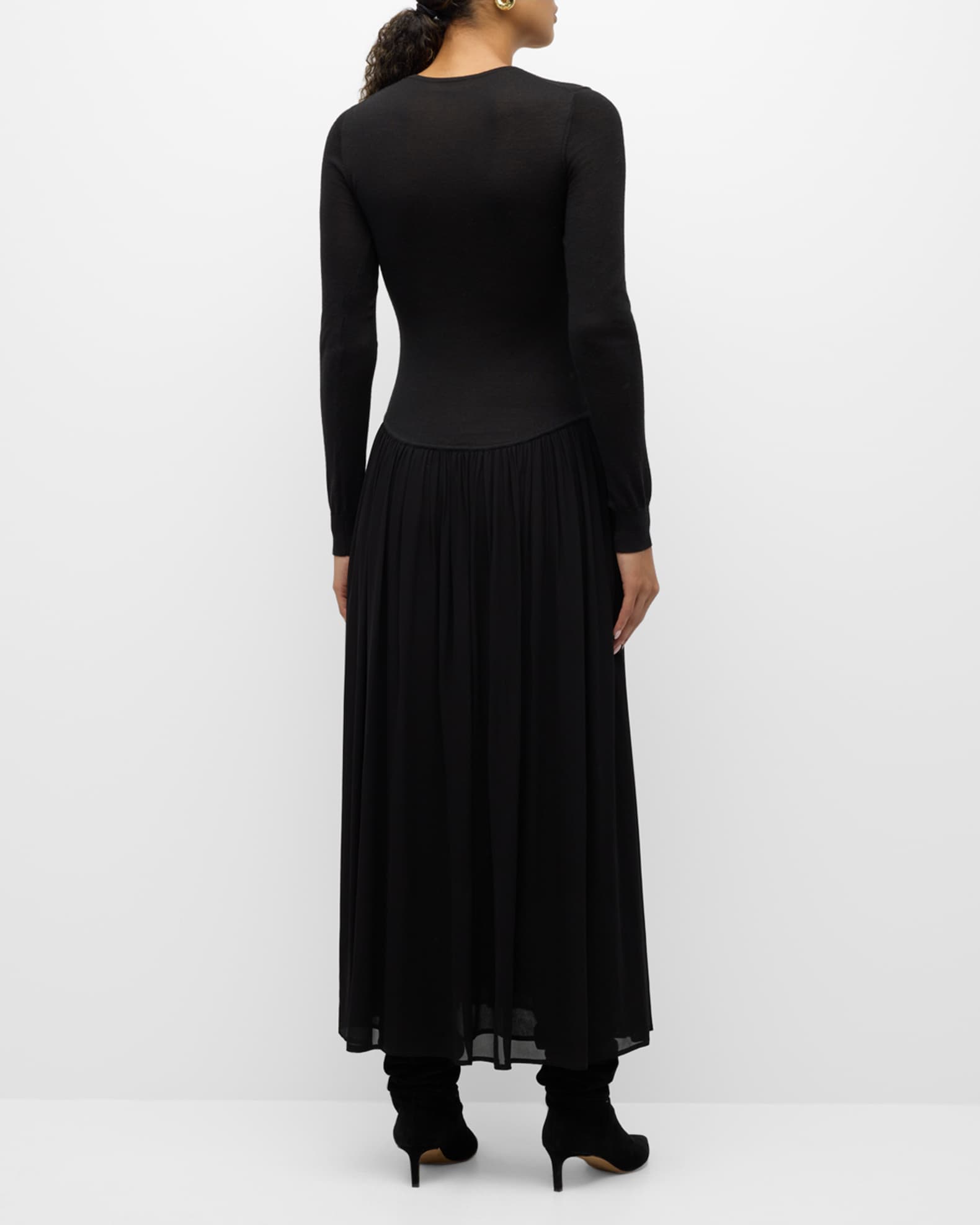 Ulla Johnson Colette Long-Sleeve Drop Waist Dress | Neiman Marcus