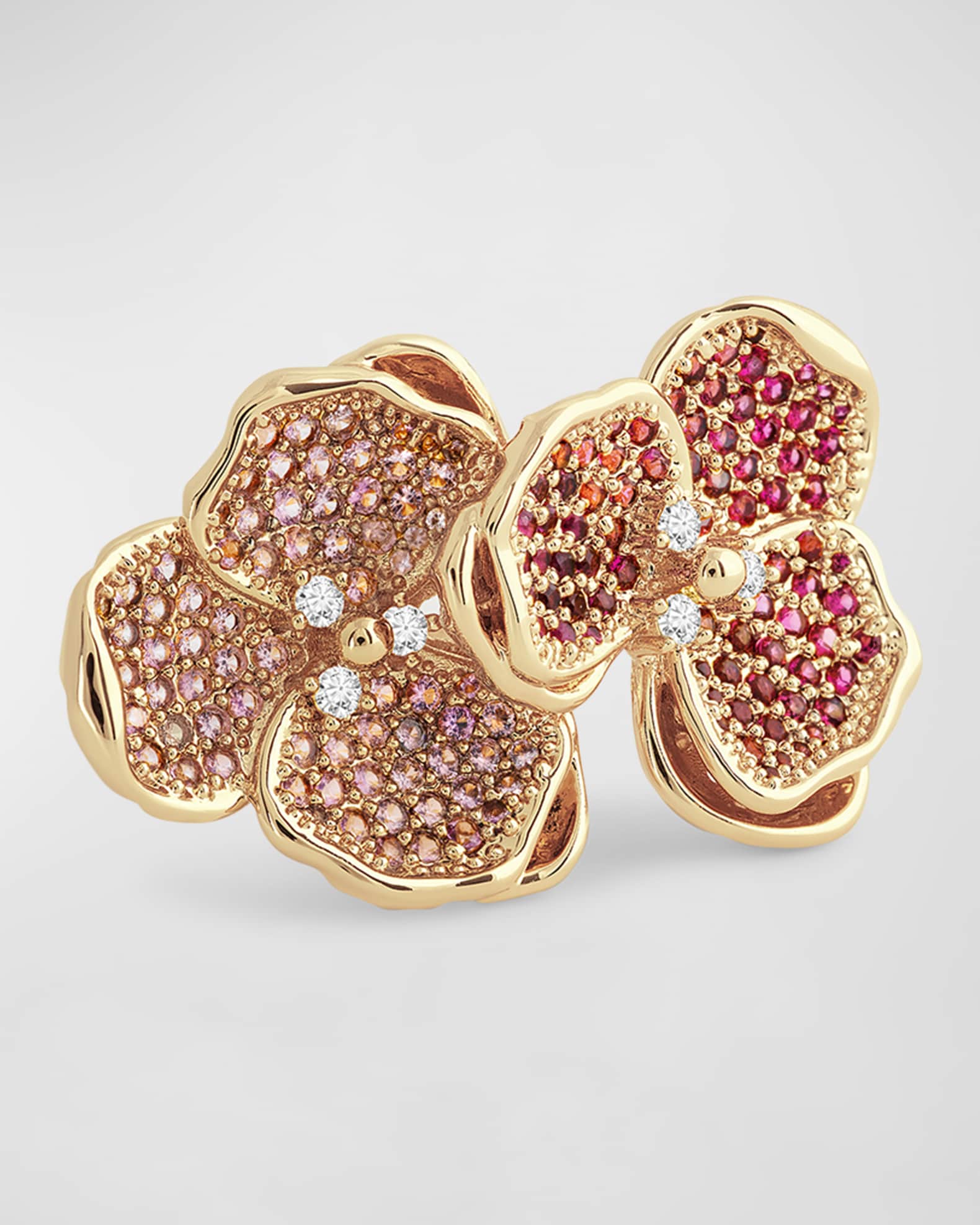 Anabel Aram Jewelry Orchid Double Pave Ring | Neiman Marcus