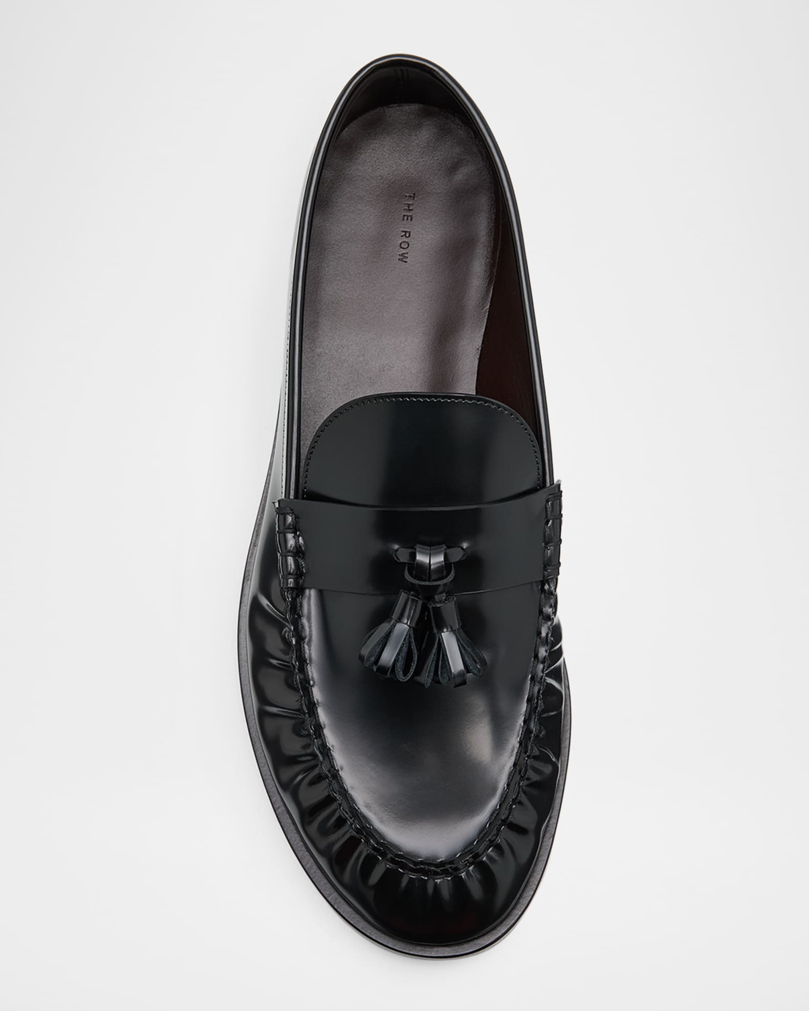 THE ROW Men's Box Leather Tassel Loafers | Neiman Marcus