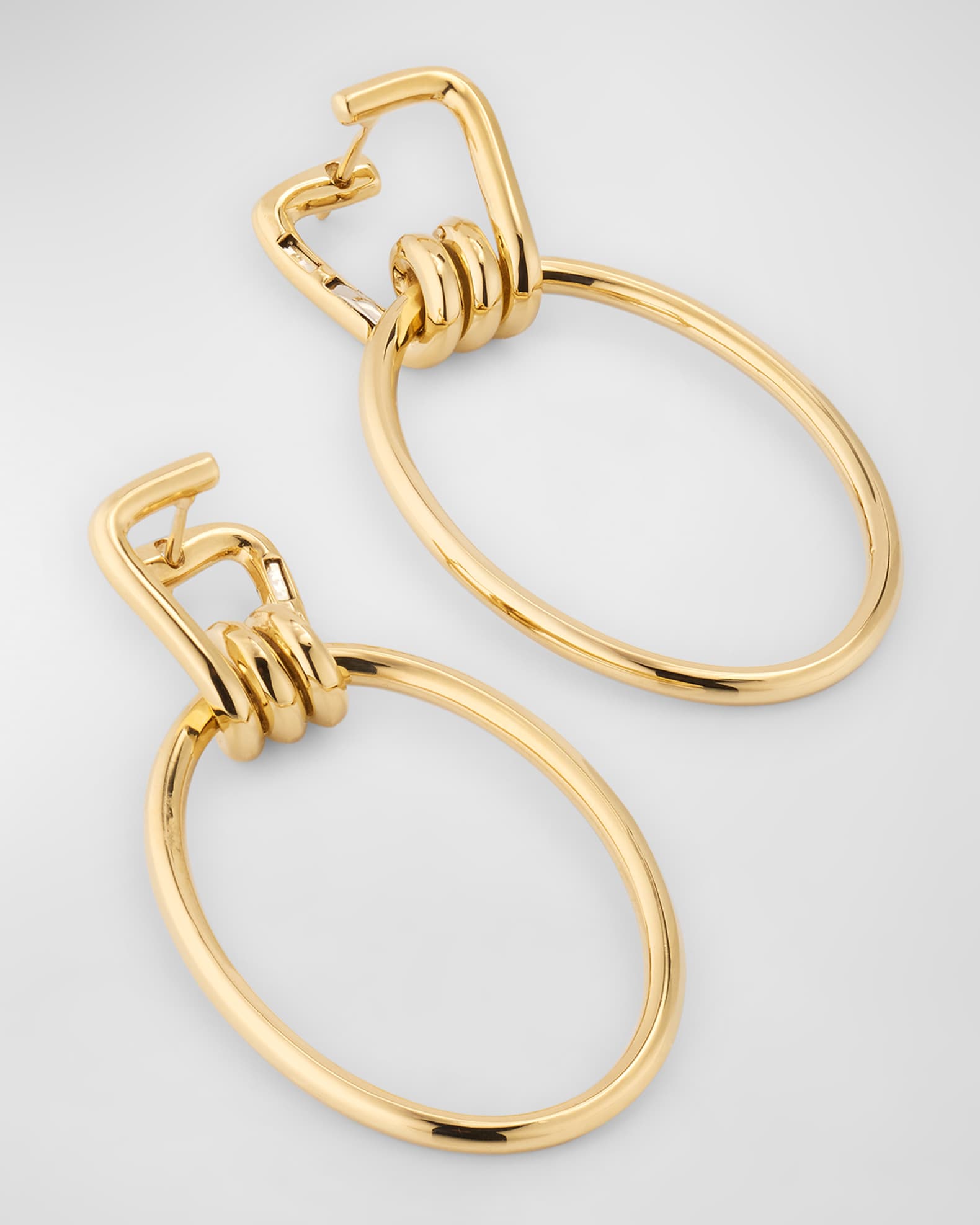 Walters Faith Huxley 18K Gold Elongated Coil Link Earrings | Neiman Marcus