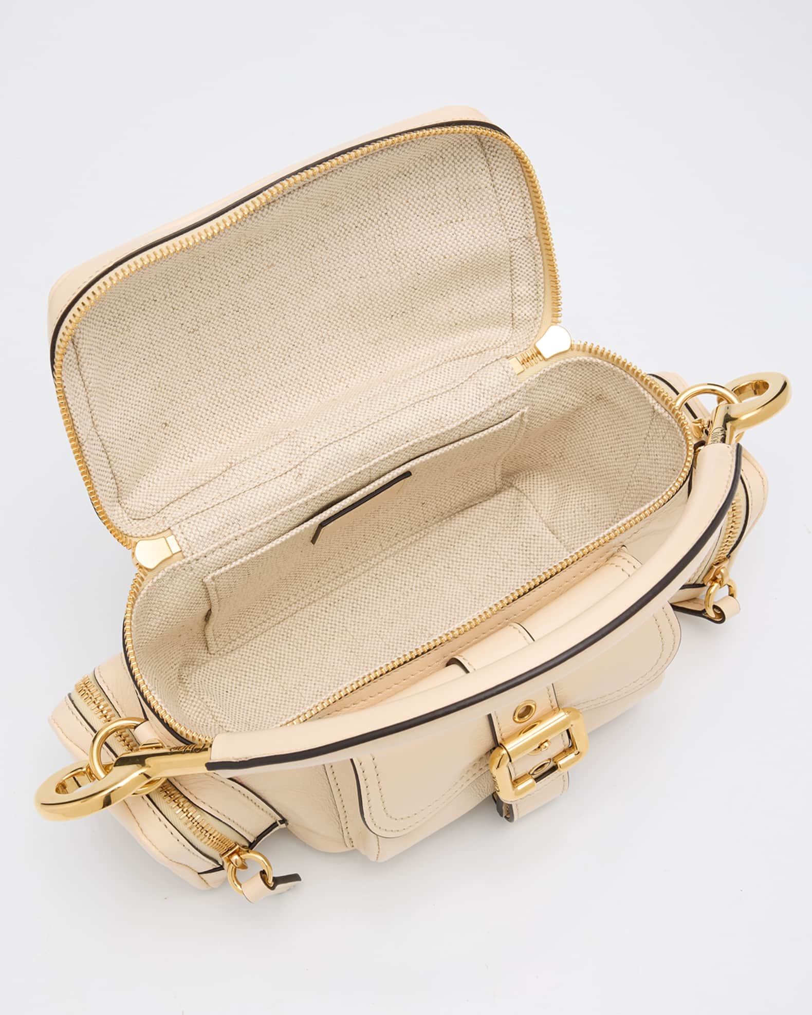 Chloe Camera Bag Small in Natural Shiny Calfskin | Neiman Marcus