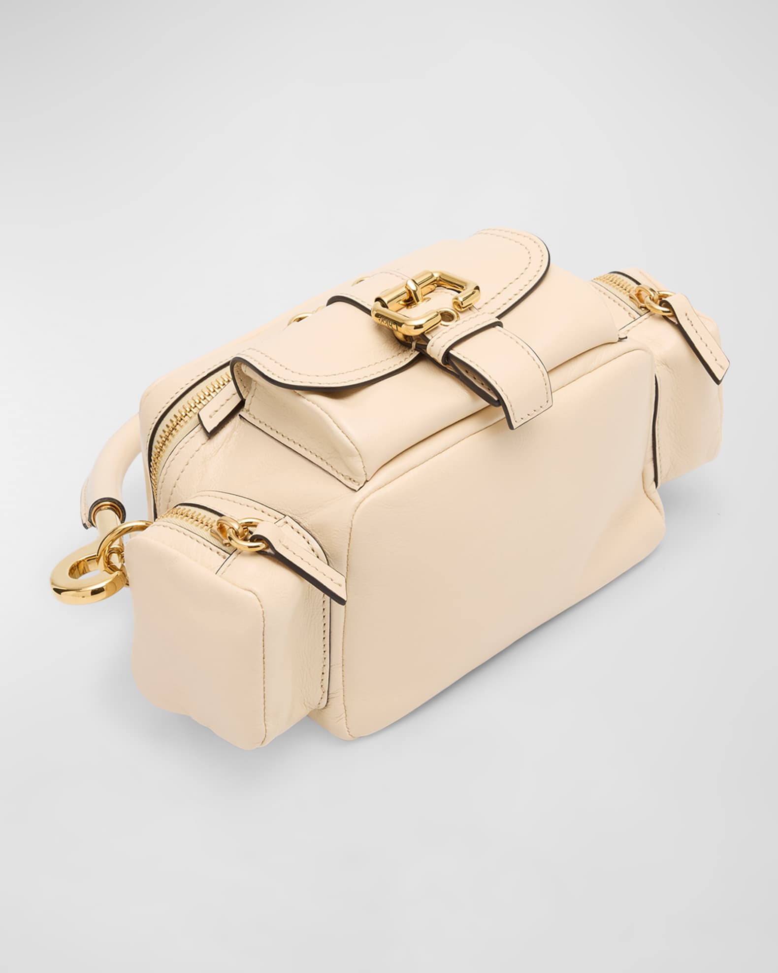 Chloe Camera Bag Small in Natural Shiny Calfskin | Neiman Marcus