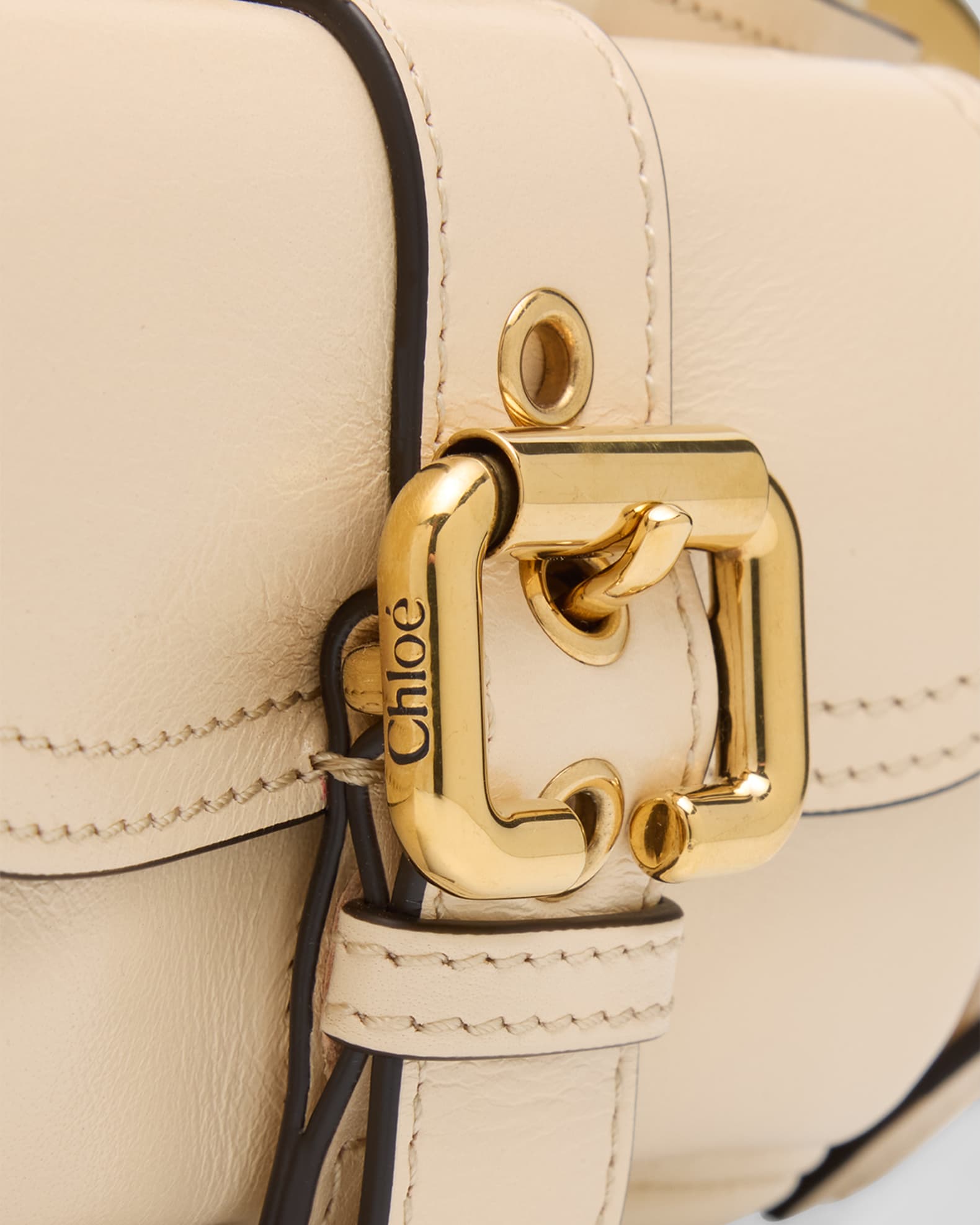 Chloe Camera Bag Small in Natural Shiny Calfskin | Neiman Marcus