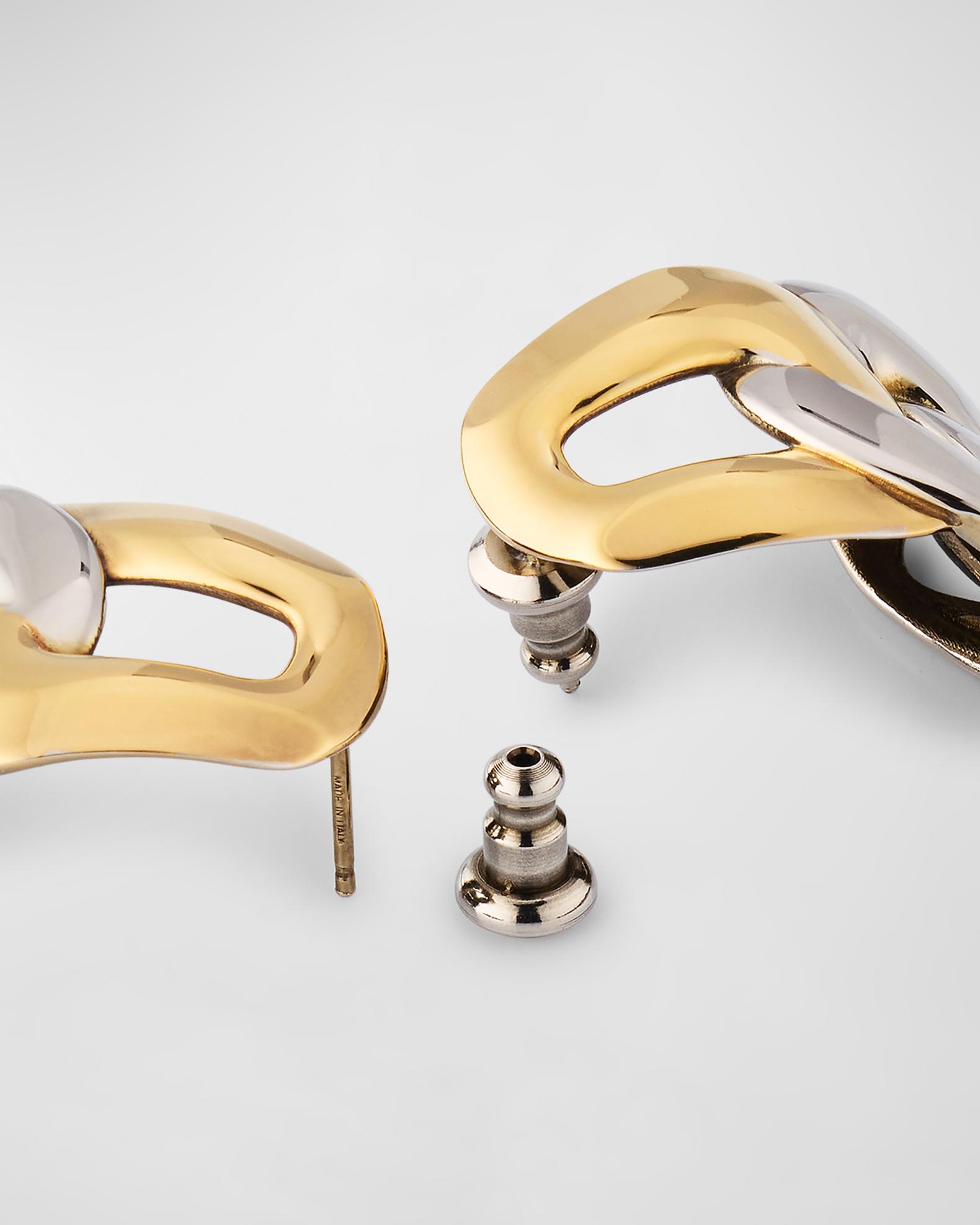 McQueen Two-Tone Chain Earrings | Neiman Marcus