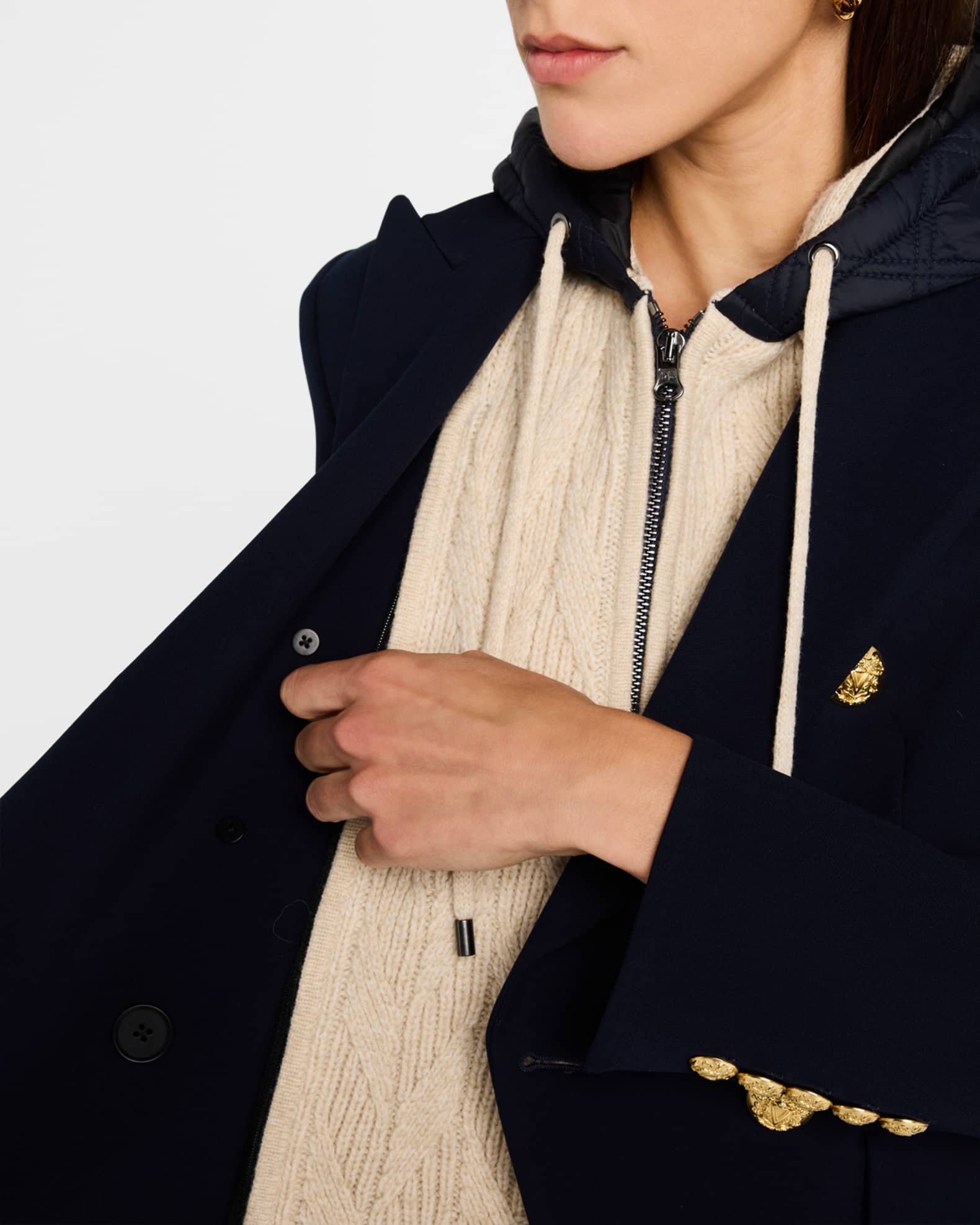 Veronica Beard Orine Hoodie Dickey | Neiman Marcus