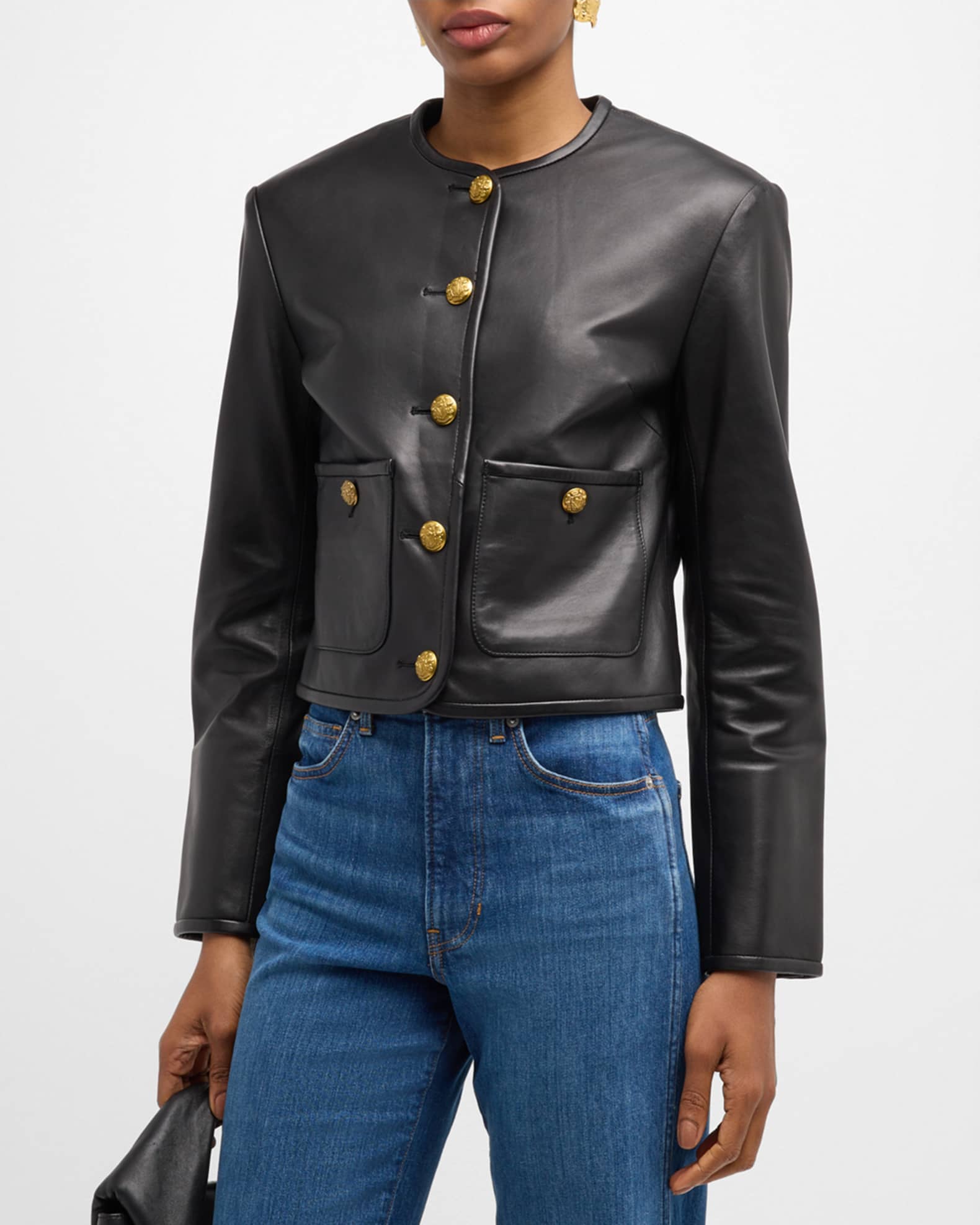 Veronica Beard Andrea Leather Jacket | Neiman Marcus