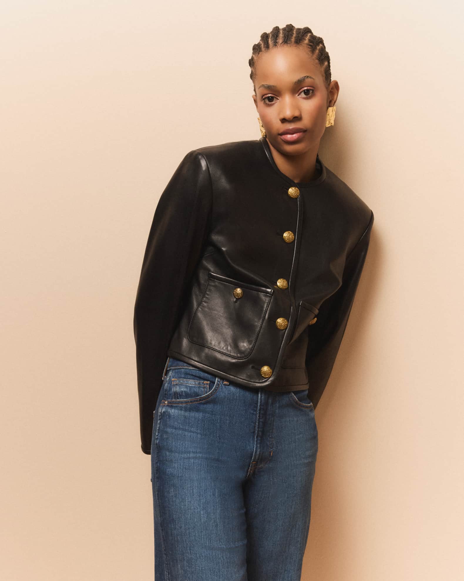 Veronica Beard Andrea Leather Jacket | Neiman Marcus