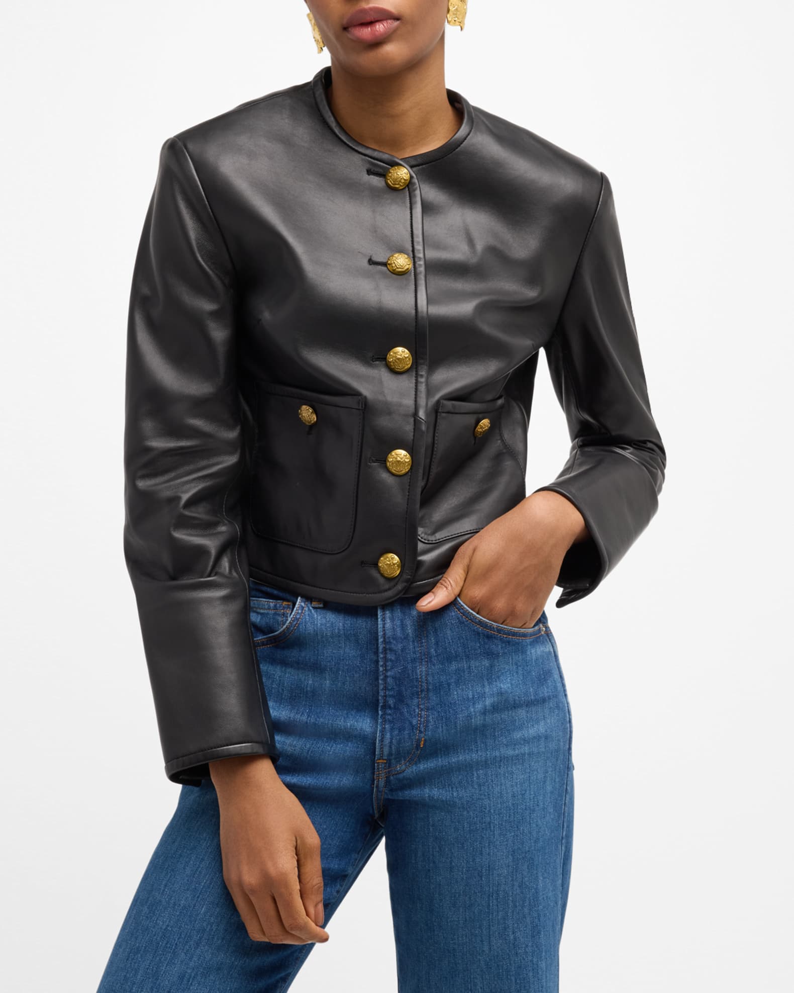 Veronica Beard Andrea Leather Jacket | Neiman Marcus