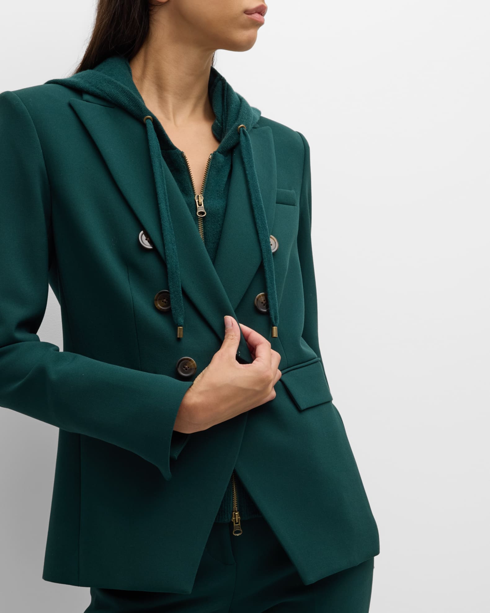 Veronica Beard Cashmere Hoodie Dickey | Neiman Marcus