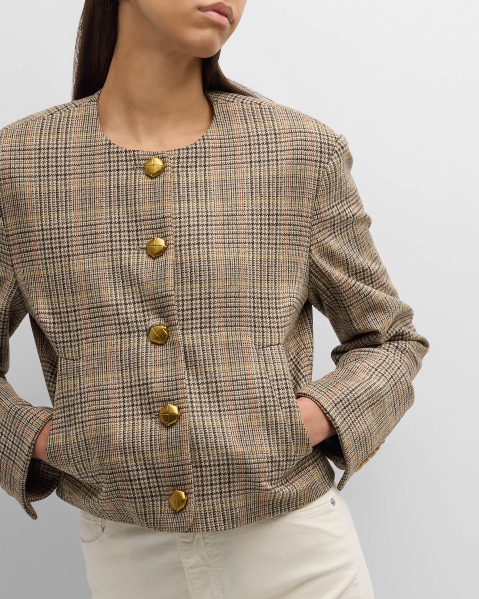 Veronica Beard Andrea Tailored Plaid Jacket | Neiman Marcus