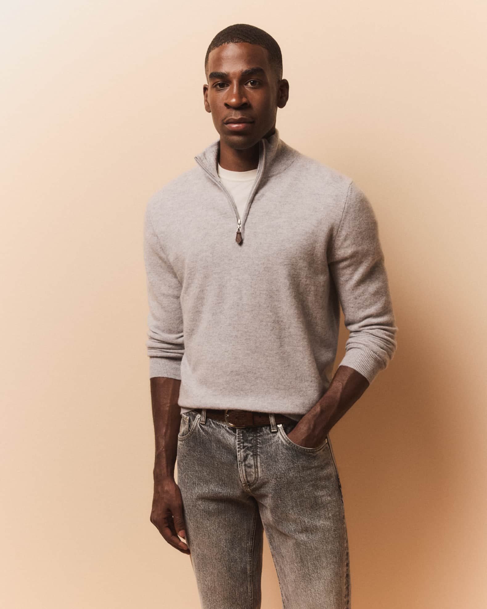 Neiman Marcus Men's Cashmere Quarter-Zip Sweater | Neiman Marcus