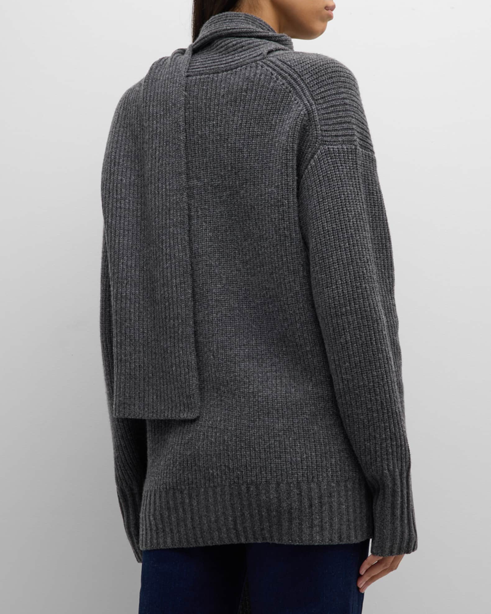 Veronica Beard Annalise Wool-Cashmere Scarf Cardigan | Neiman Marcus