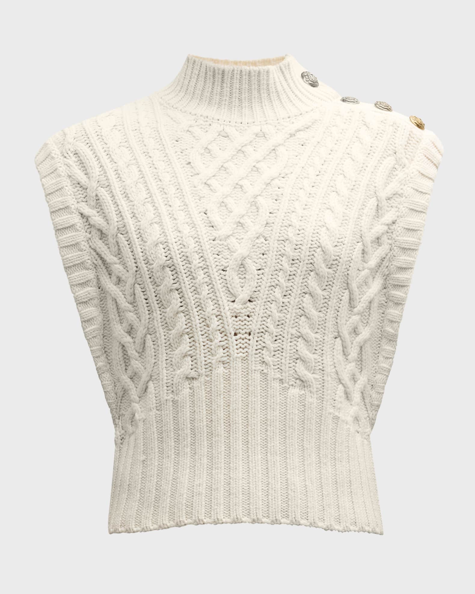 Veronica Beard Holton Cable-Knit Vest | Neiman Marcus