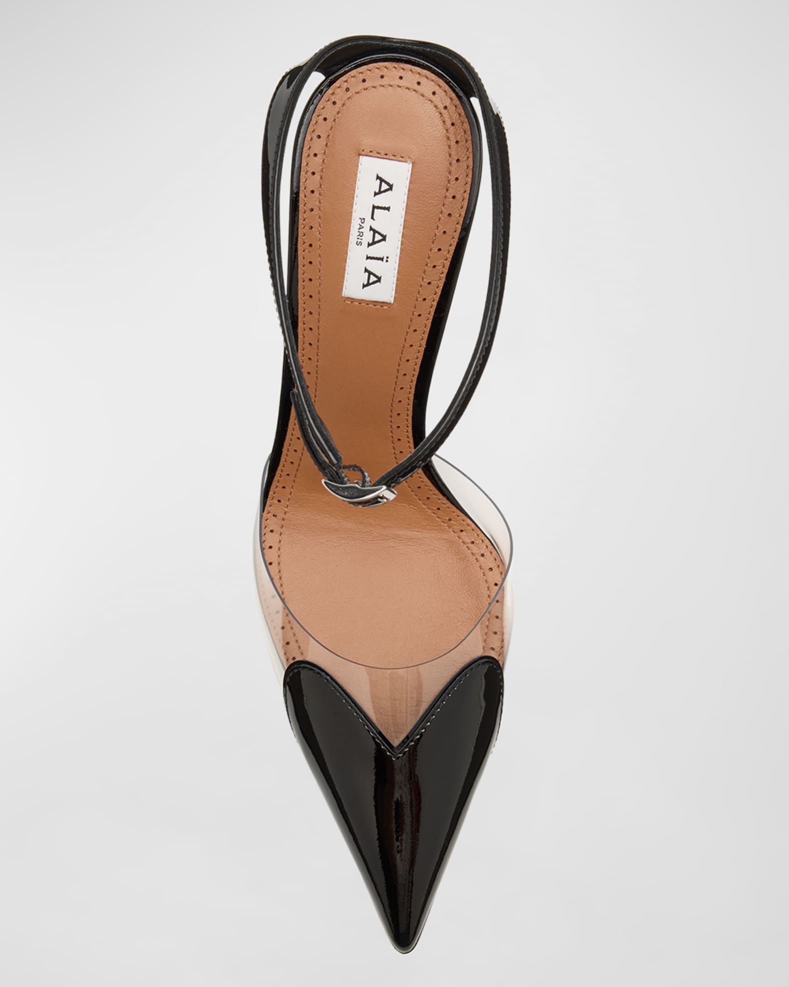 ALAIA Patent Heart-Toe Stiletto Pumps | Neiman Marcus