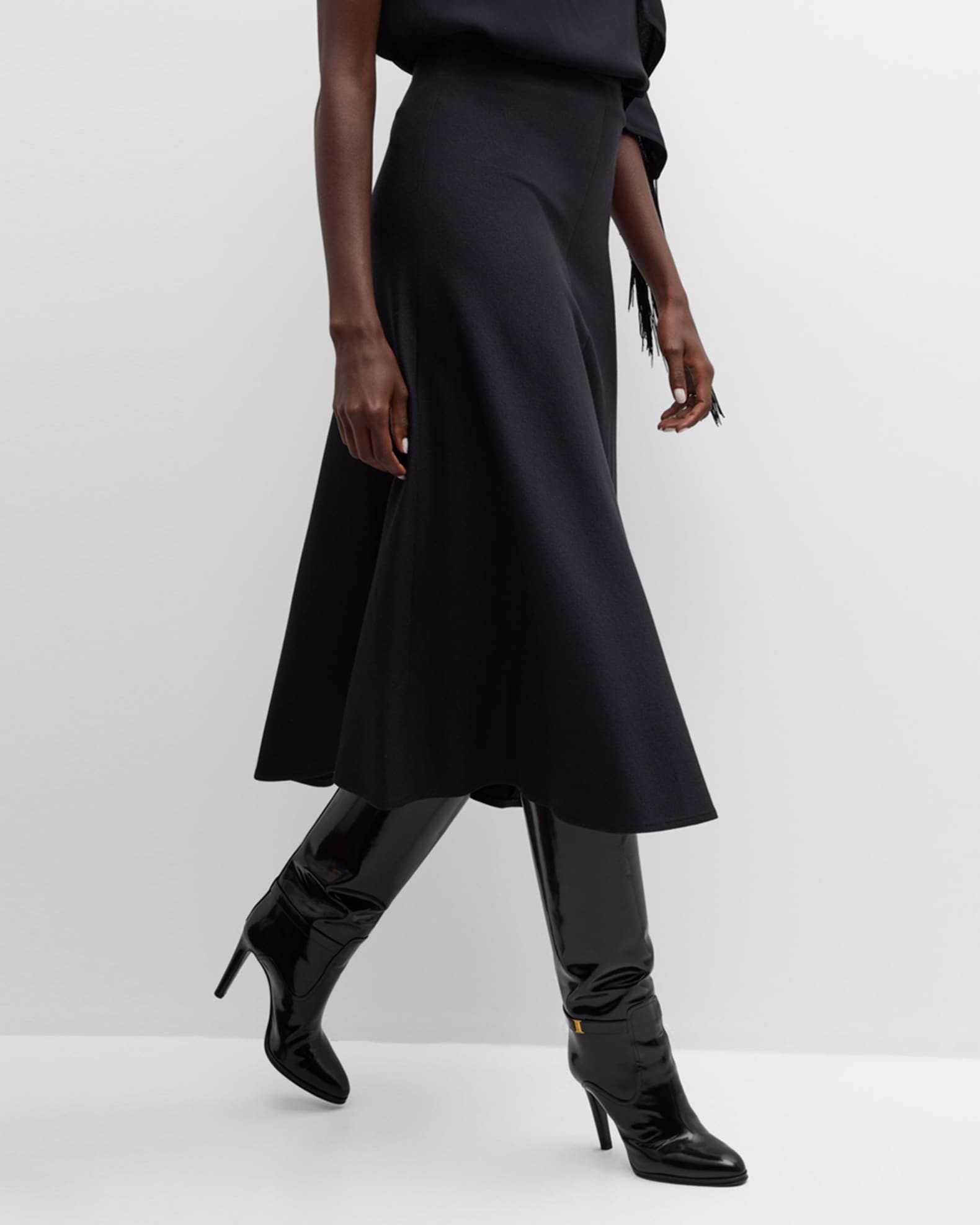Vanessa Bruno Boushra A-Line Midi Skirt | Neiman Marcus