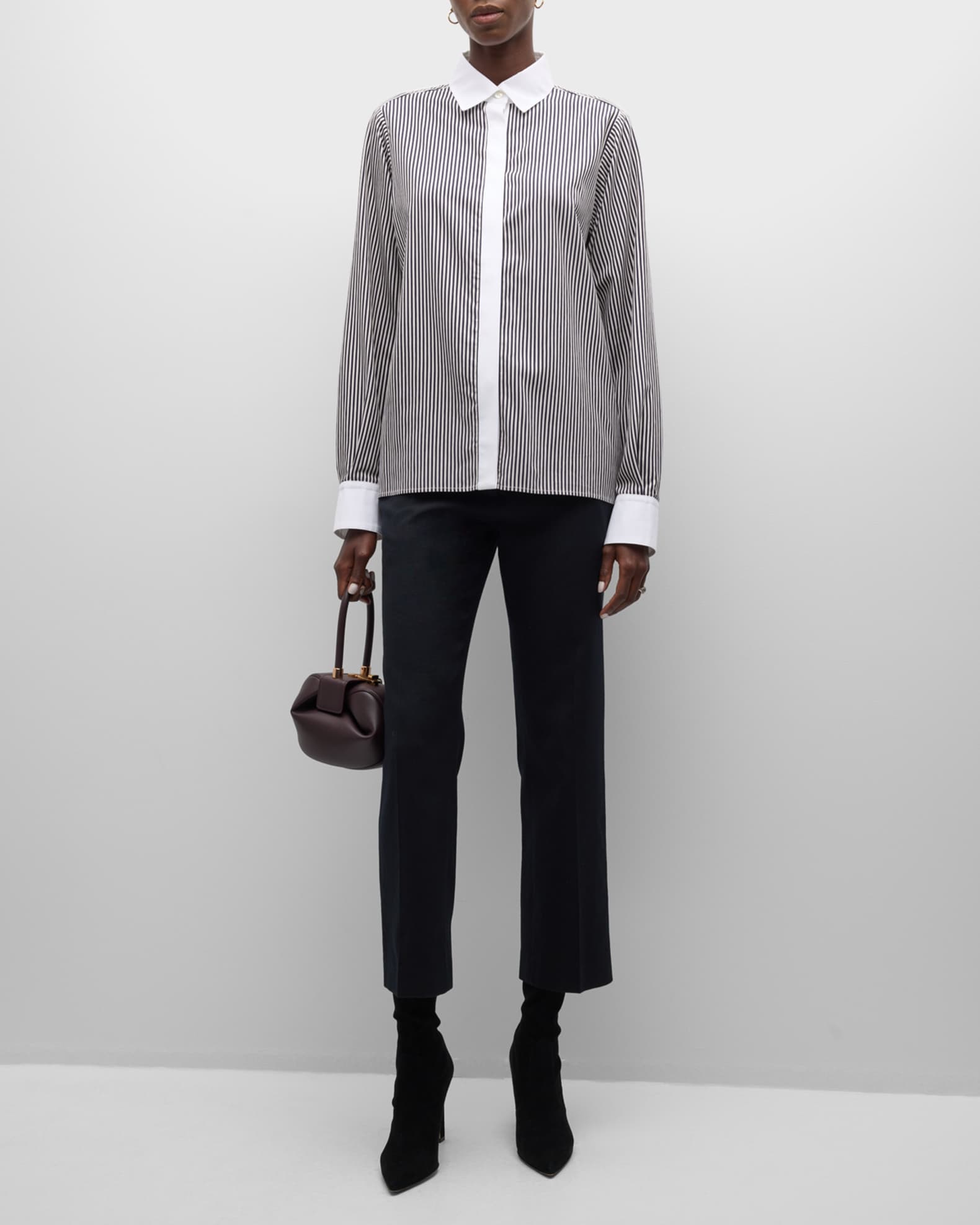 Vanessa Bruno Dario Striped Button-Down Shirt | Neiman Marcus