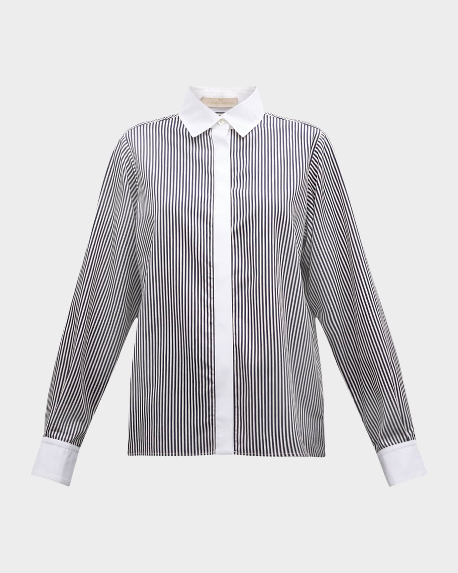 Vanessa Bruno Dario Striped Button-Down Shirt | Neiman Marcus