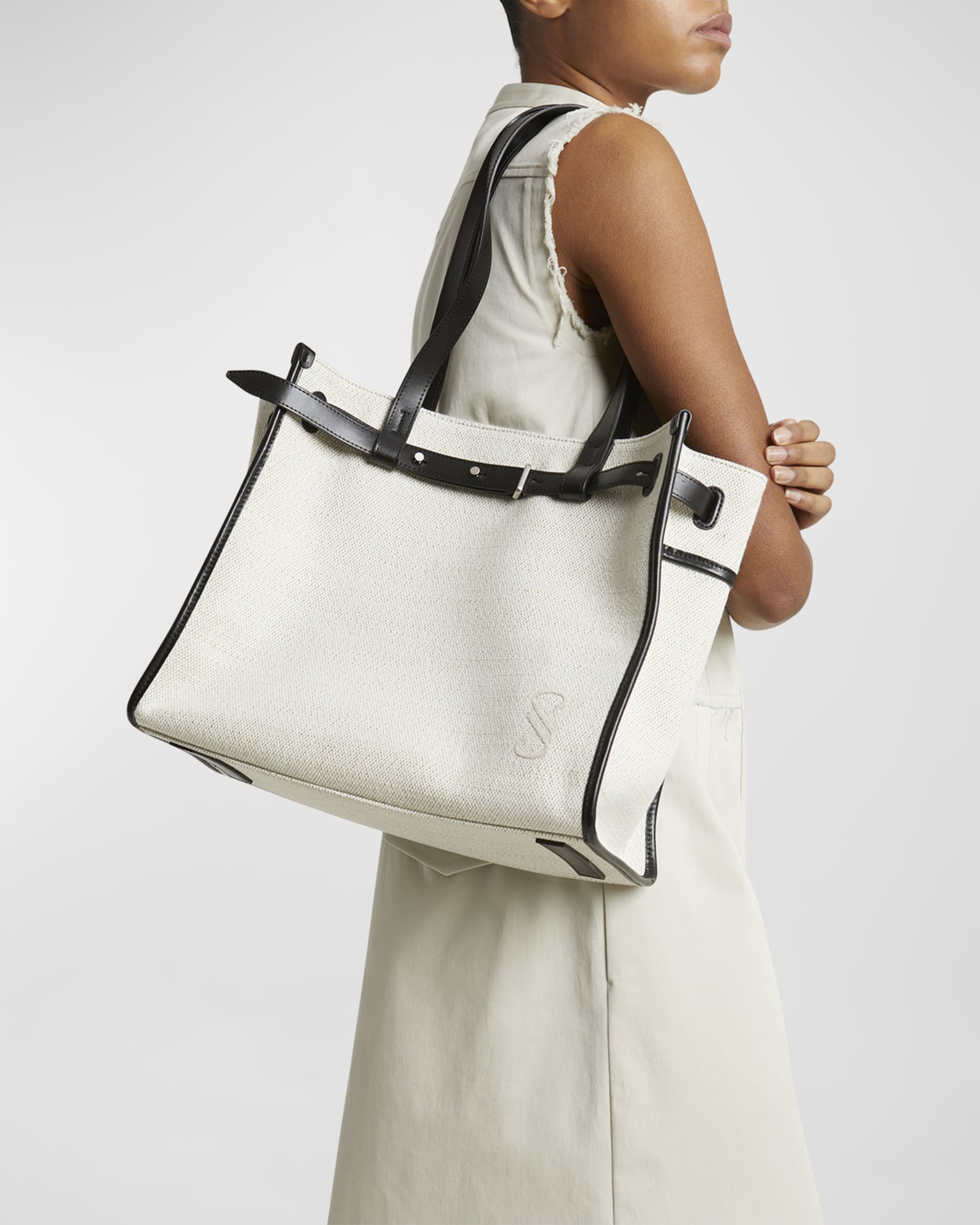 Proenza Schouler Belted Canvas Tote Bag | Neiman Marcus