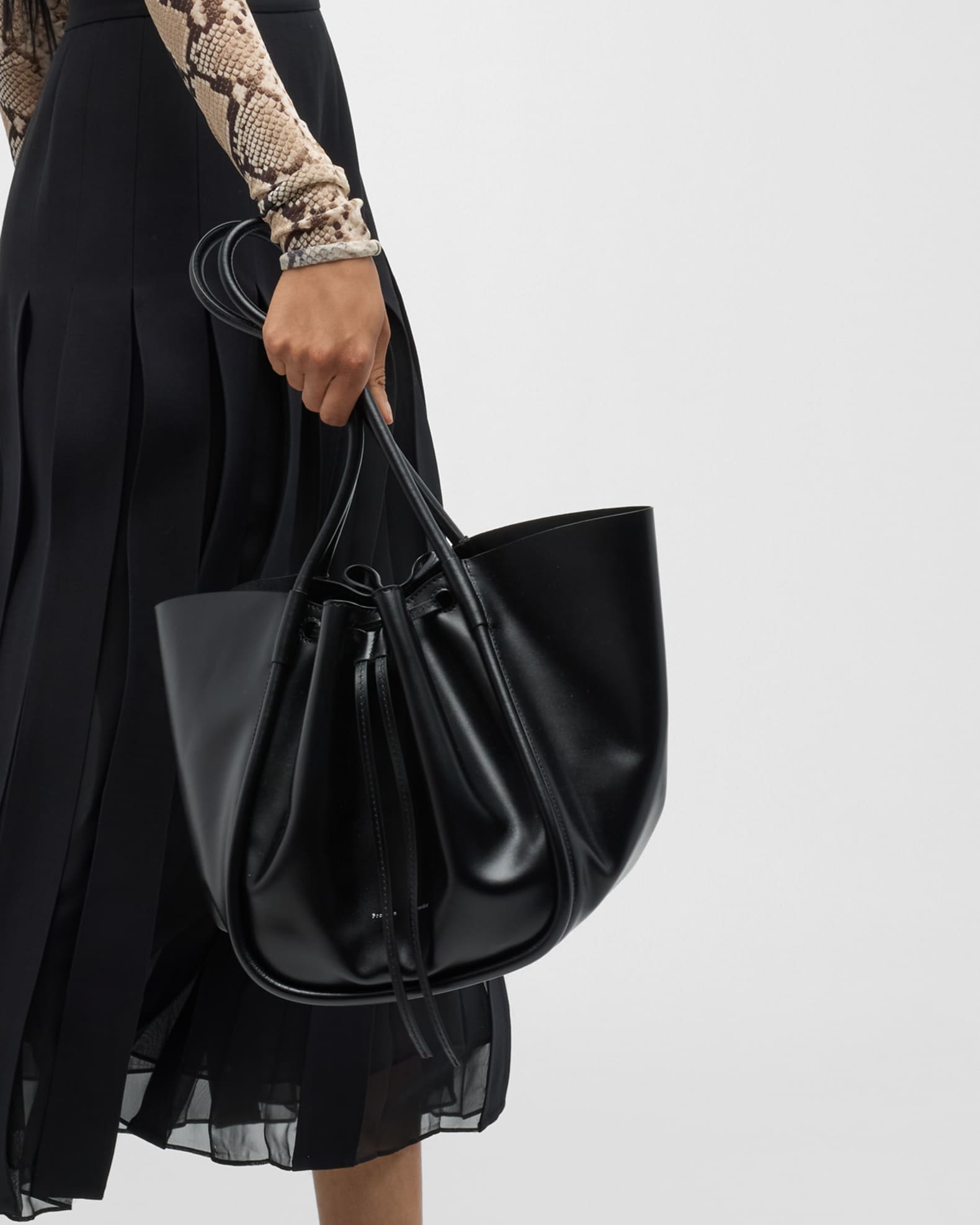Proenza Schouler Large Ruched Calf Leather Tote Bag | Neiman Marcus