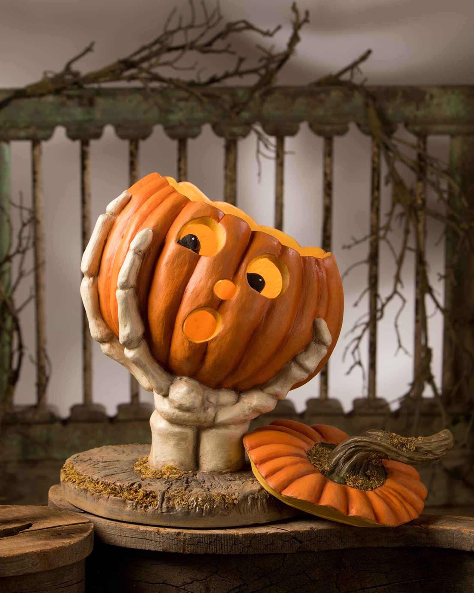 Bethany Lowe Ut-Oh Gotcha Pumpkin | Neiman Marcus