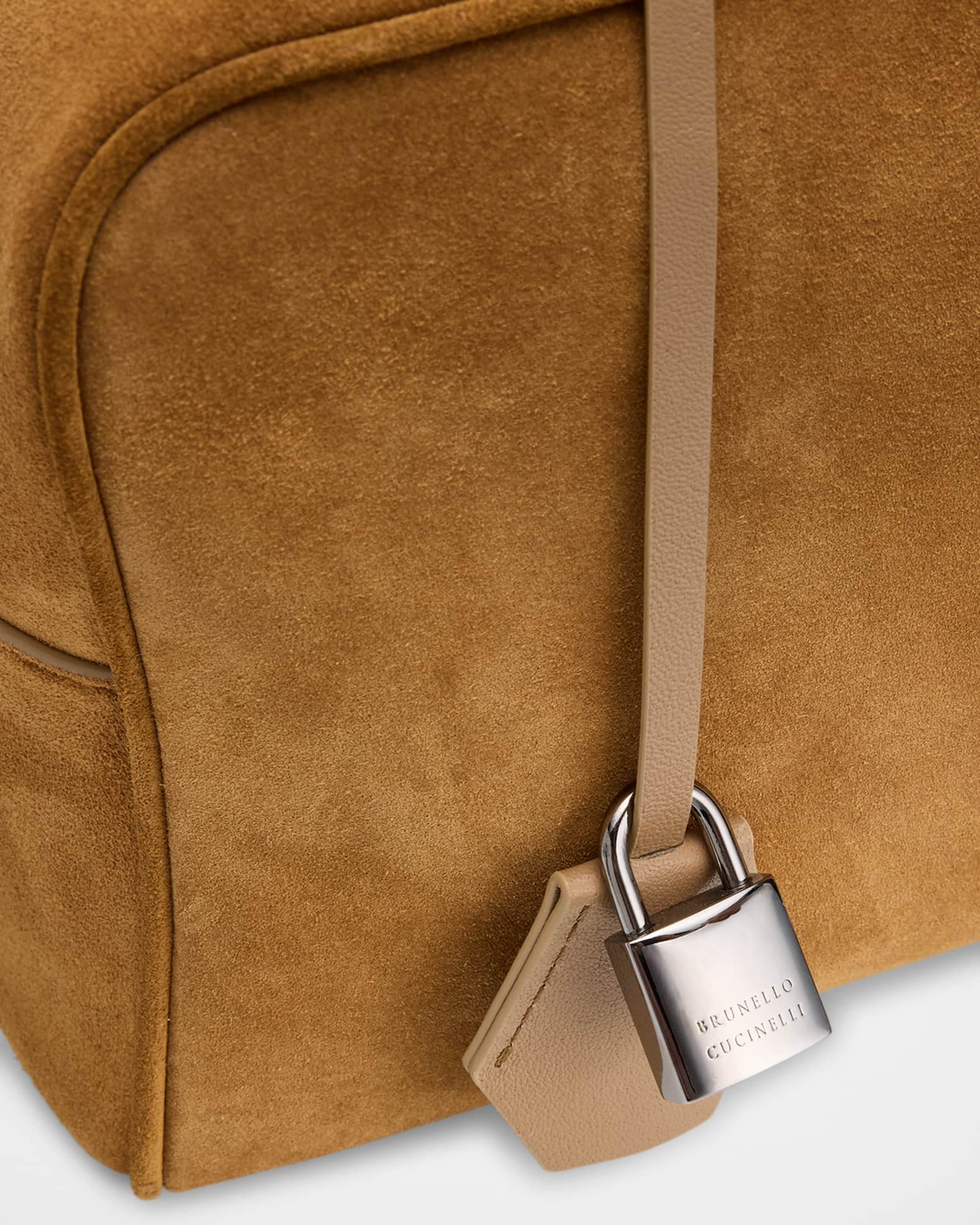 Brunello Cucinelli Boston Large Suede Top-Handle Bag | Neiman Marcus