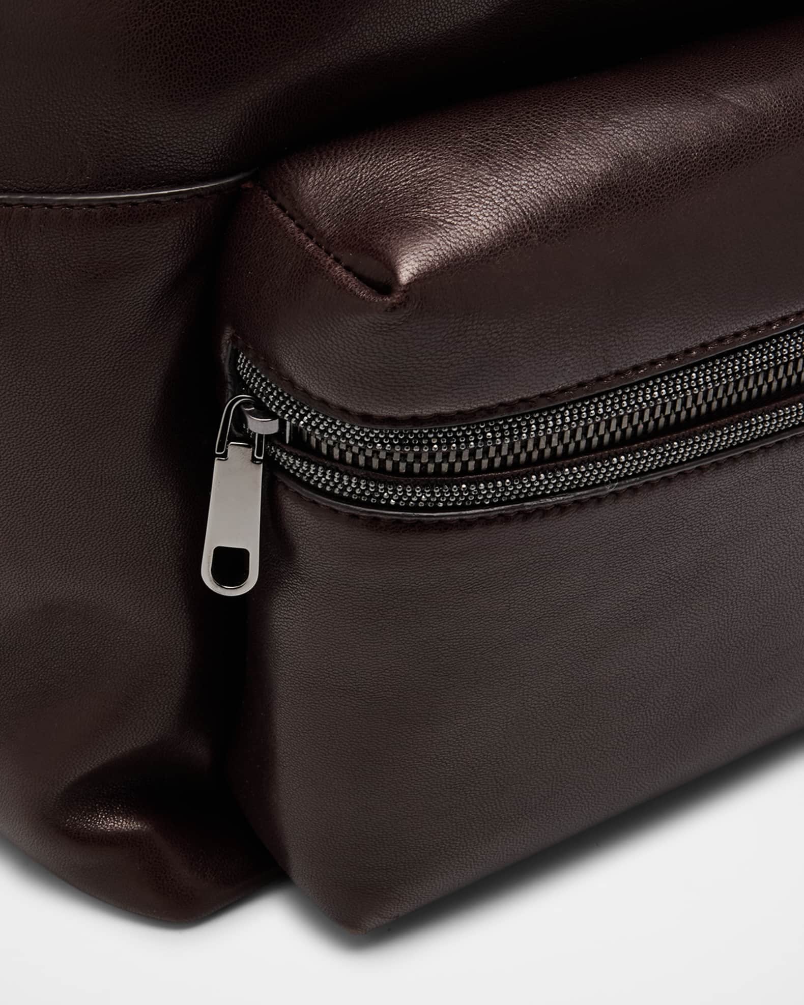 Brunello Cucinelli Monili Zip Leather Backpack | Neiman Marcus