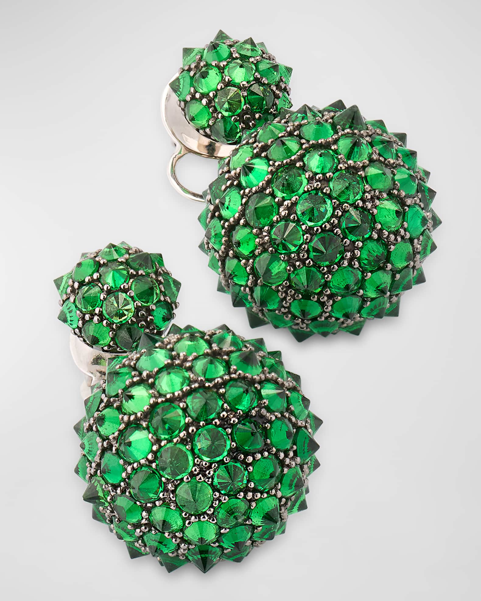 Goshwara Limited Edition Double Ball Drop Green Tsavorite Earrings in ...