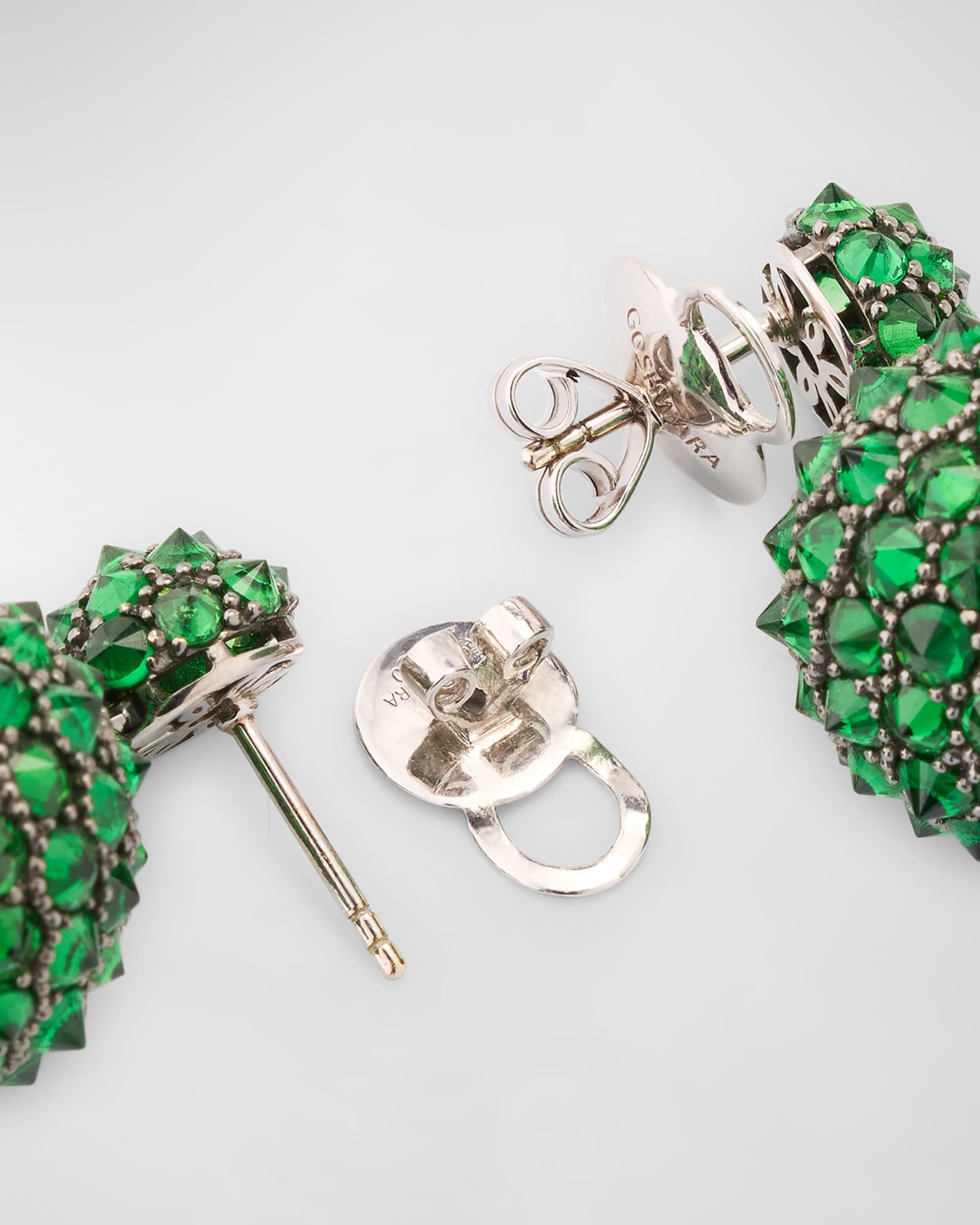 Goshwara Limited Edition Double Ball Drop Green Tsavorite Earrings in ...