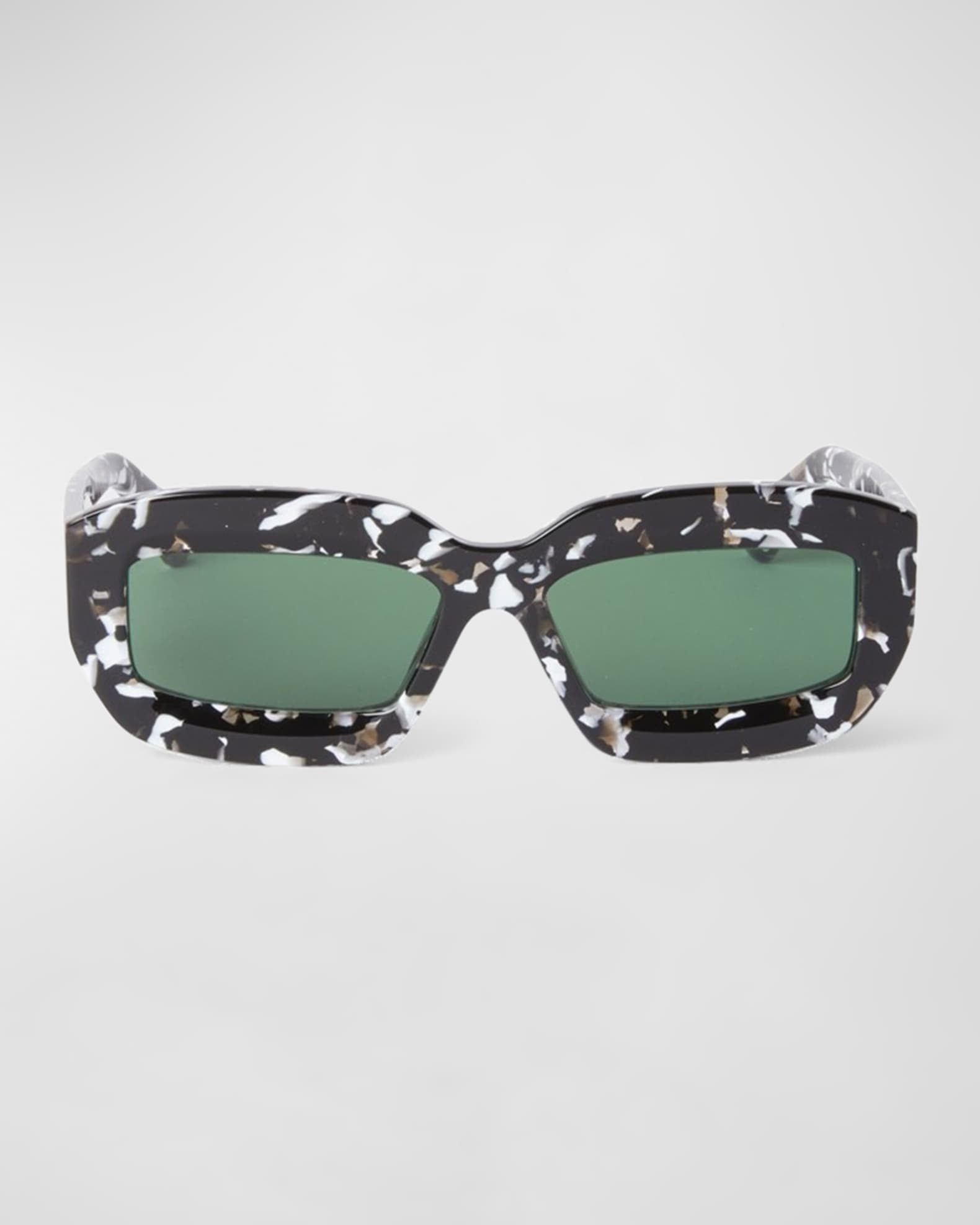Off-White Charlotte Rectangle Acetate Sunglasses | Neiman Marcus