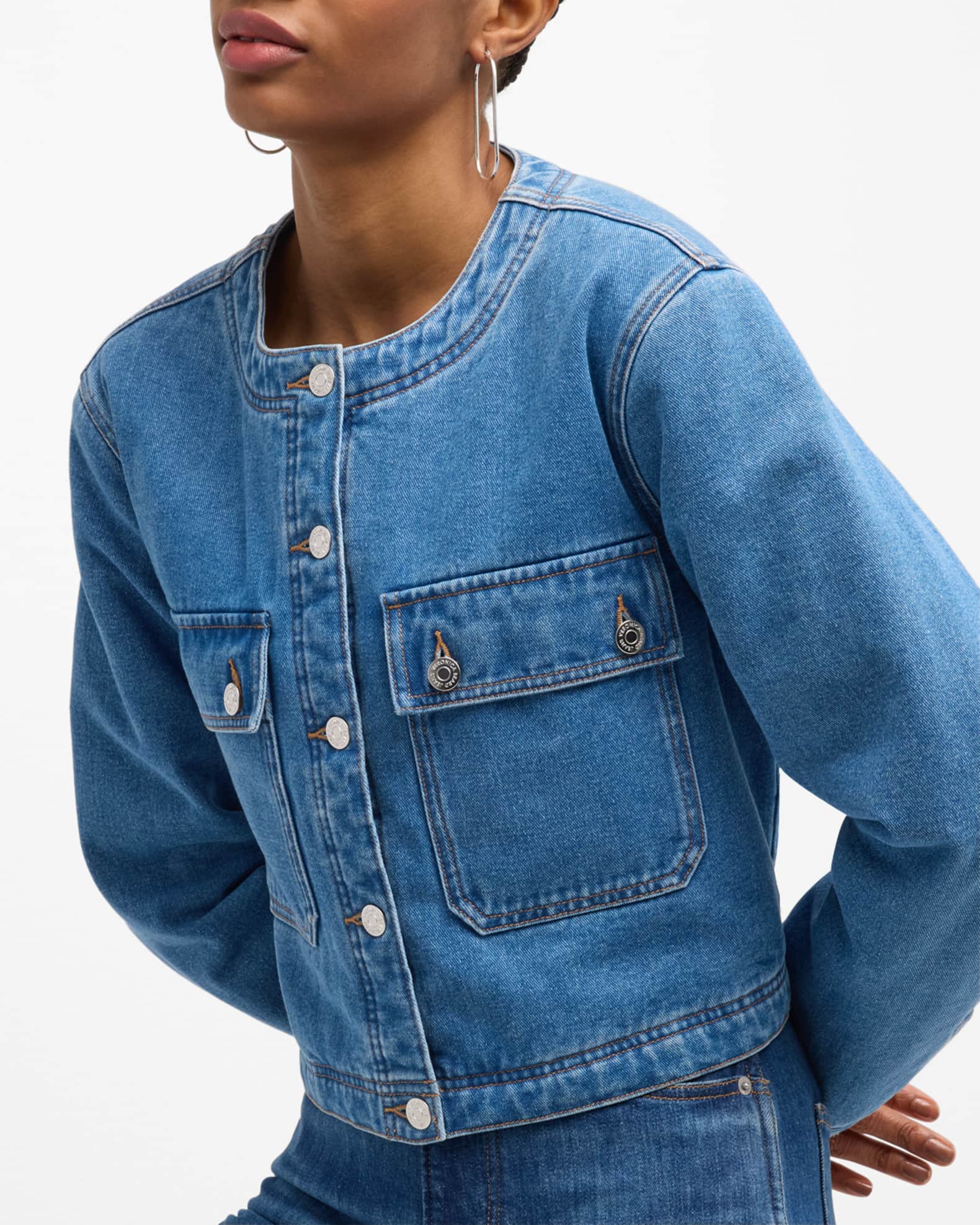 Veronica Beard Brandy Tailored Denim Jacket | Neiman Marcus