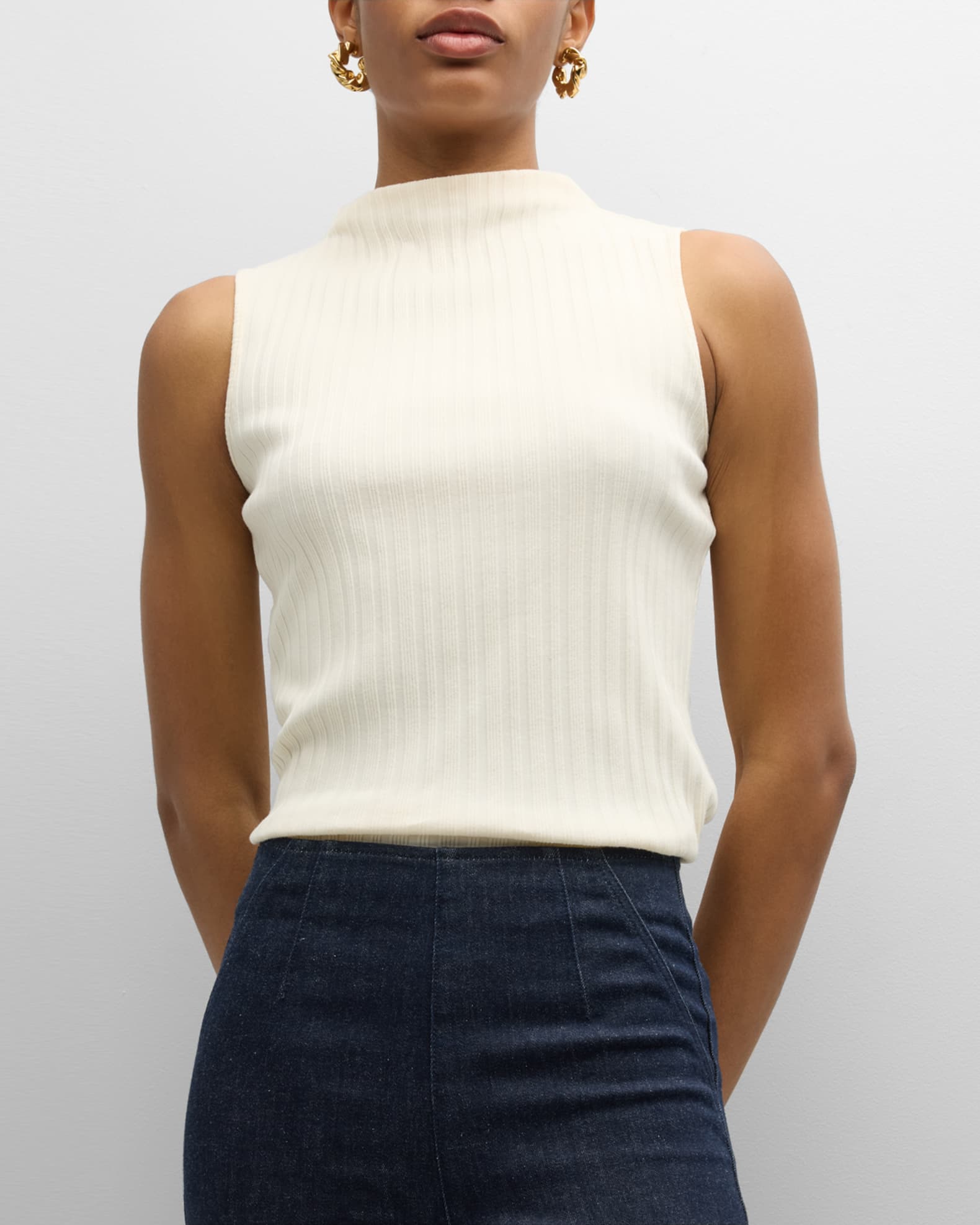 Veronica Beard Alora High-Neck Top | Neiman Marcus
