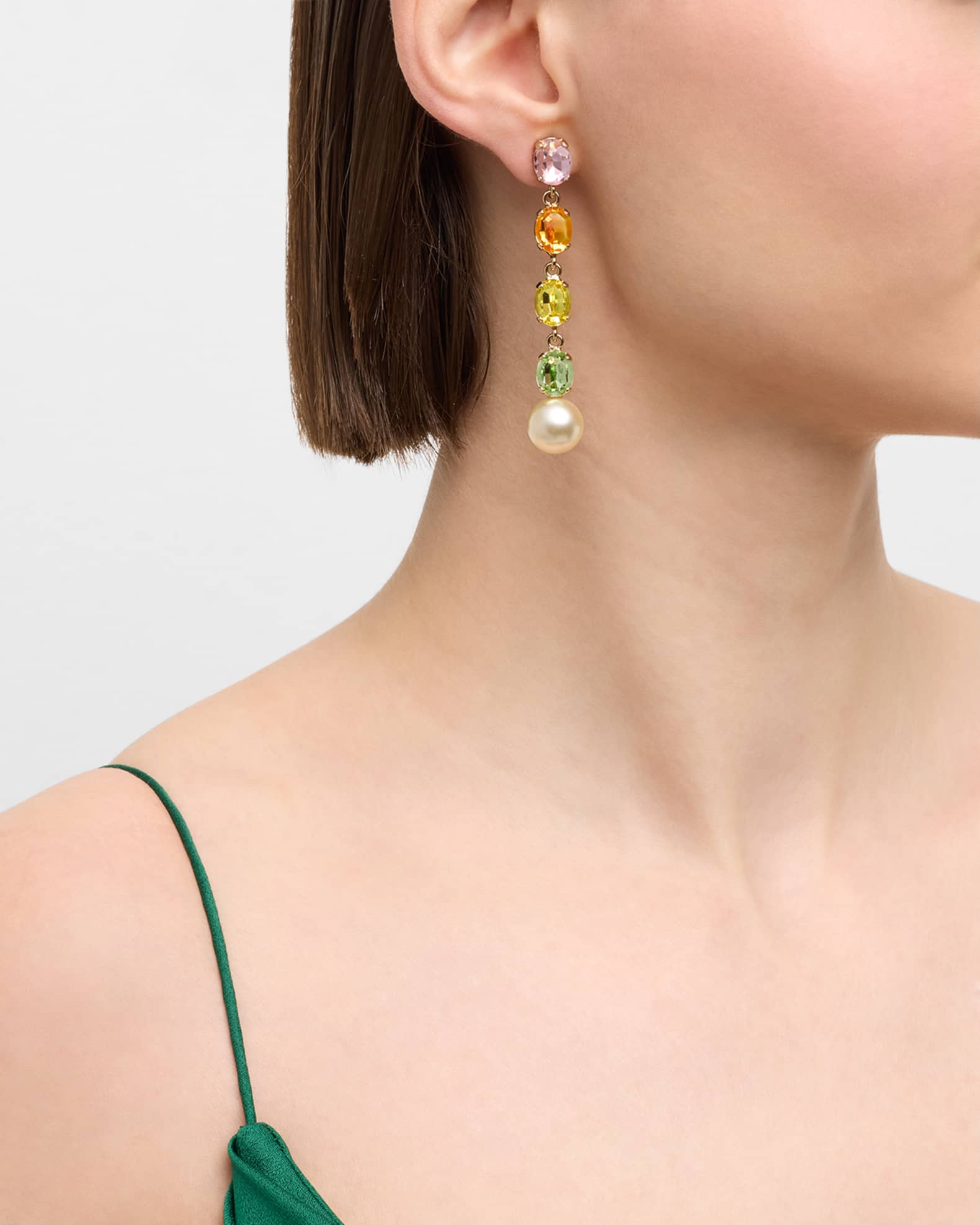 Poise Aurora Crystal Long Earrings