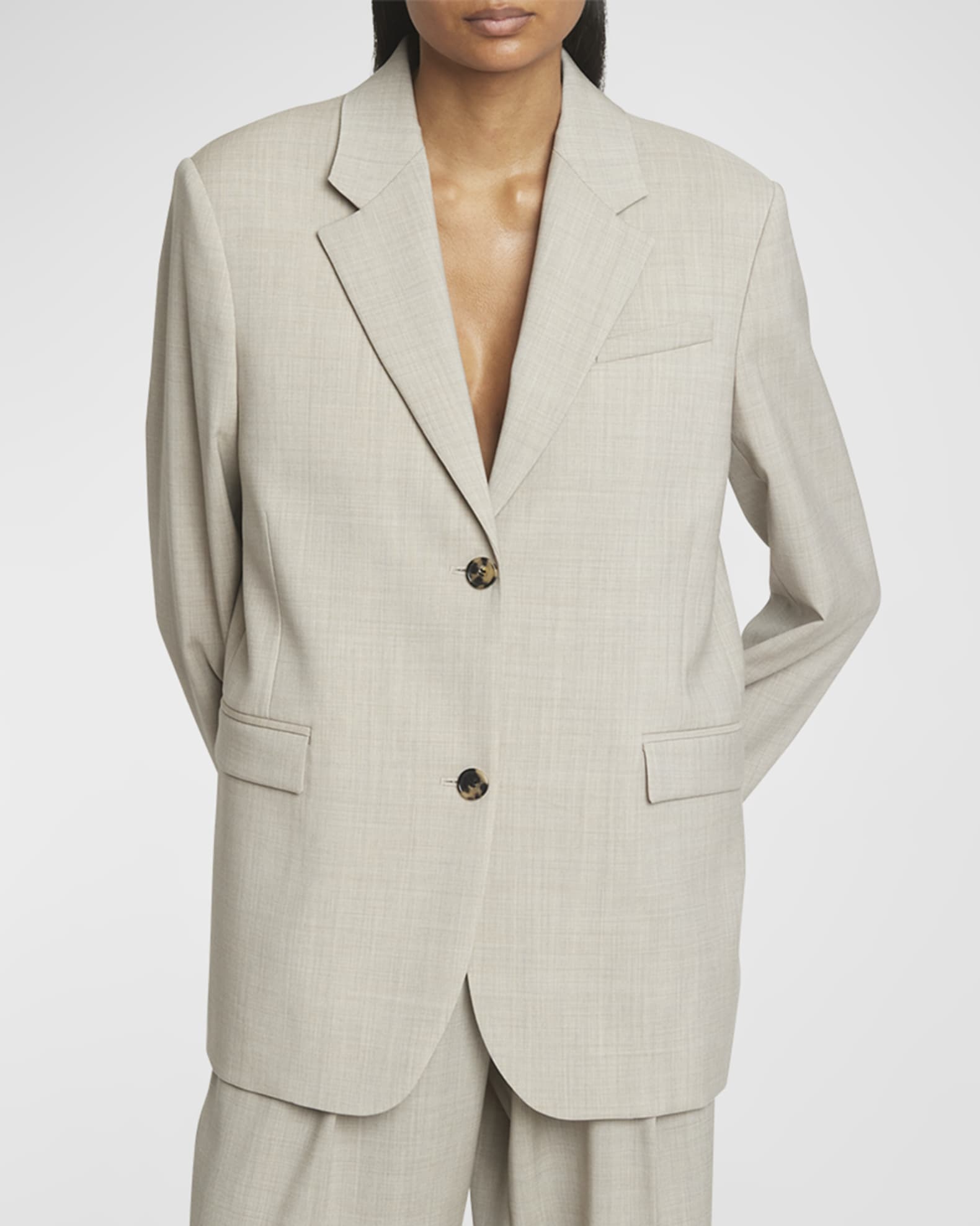 Loewe Split-Back Blazer Jacket with Tie Detail | Neiman Marcus