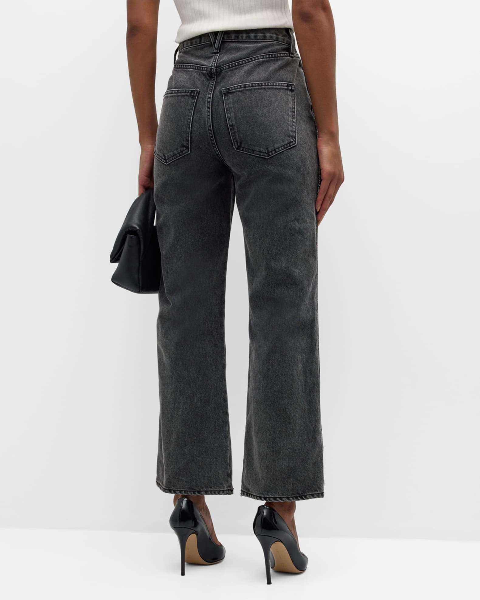 Veronica Beard Dylan High-Rise Straight Ankle Jeans | Neiman Marcus