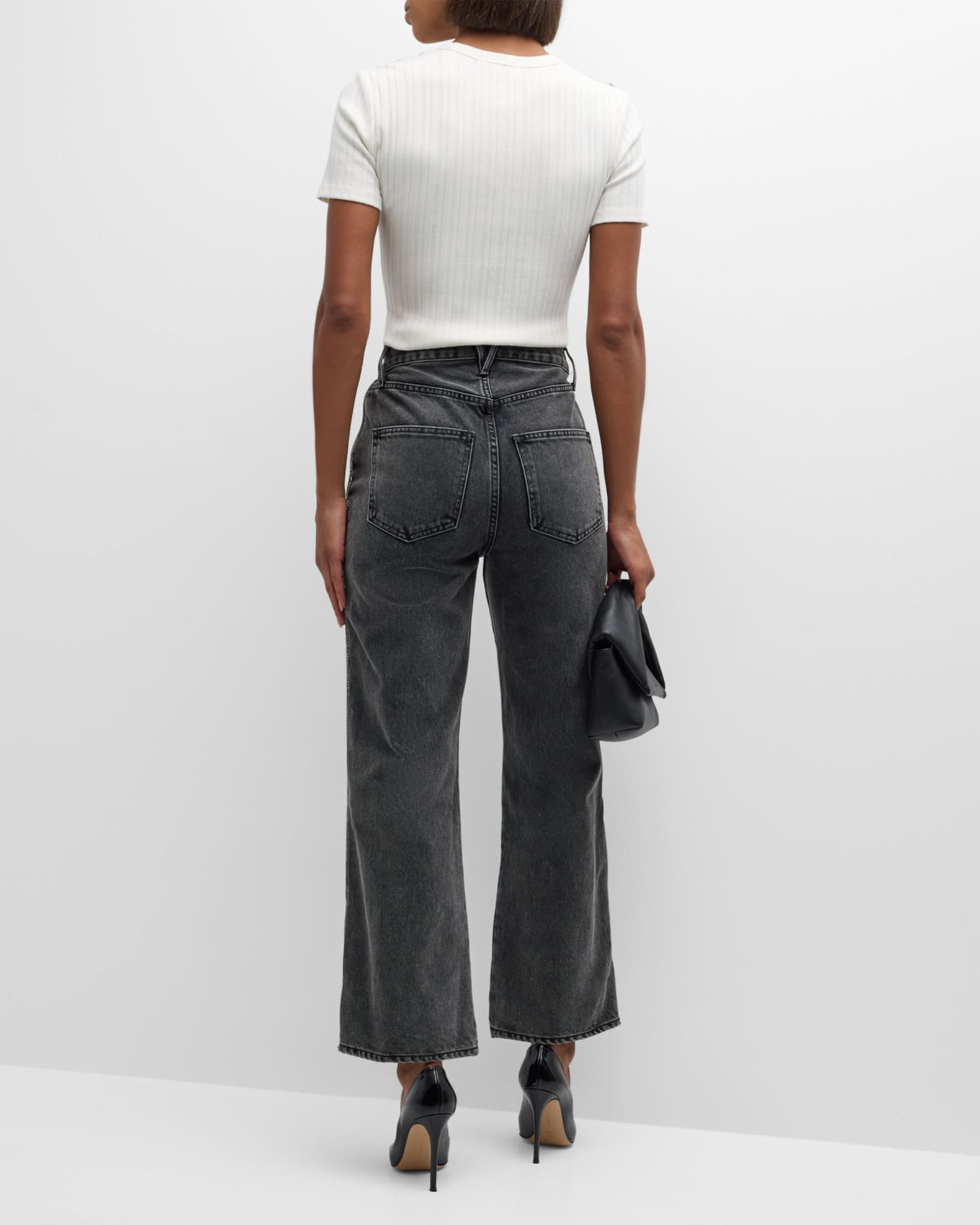 Veronica Beard Dylan High-Rise Straight Ankle Jeans | Neiman Marcus