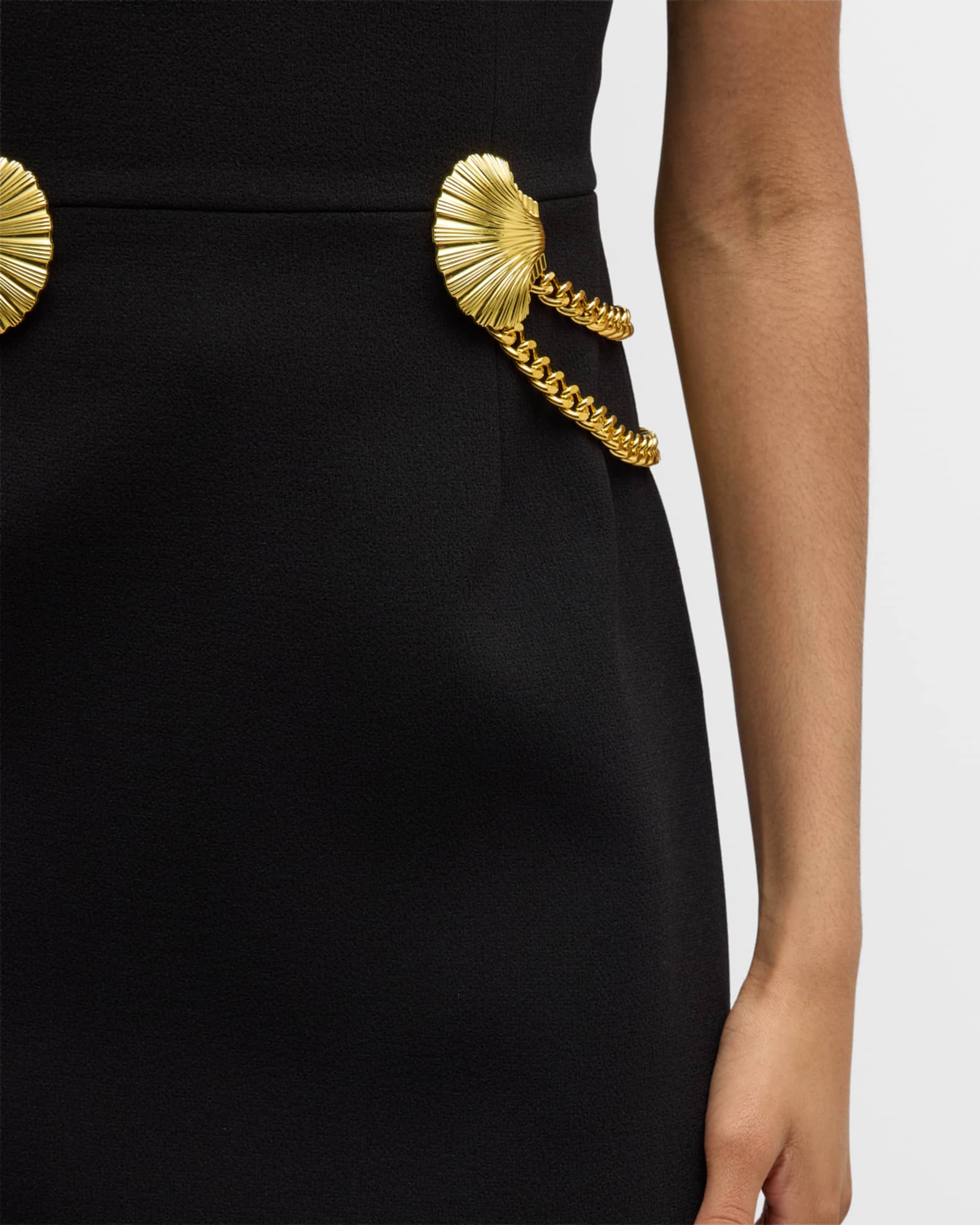 REBECCA VALLANCE Chelsea Chain-Embellished Halter Mini Dress | Neiman ...