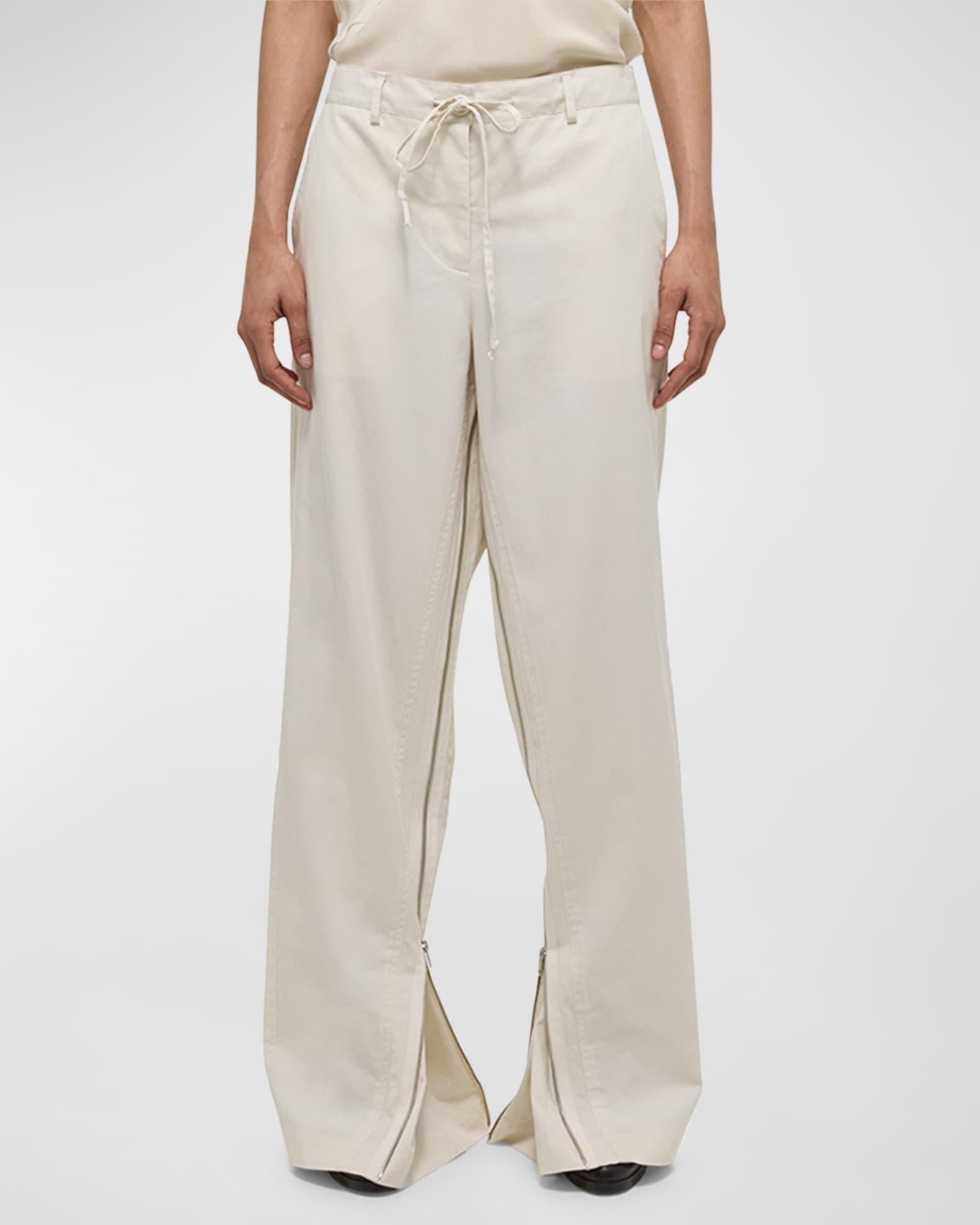 Helmut Lang Gusset Wide-Leg Pants | Neiman Marcus